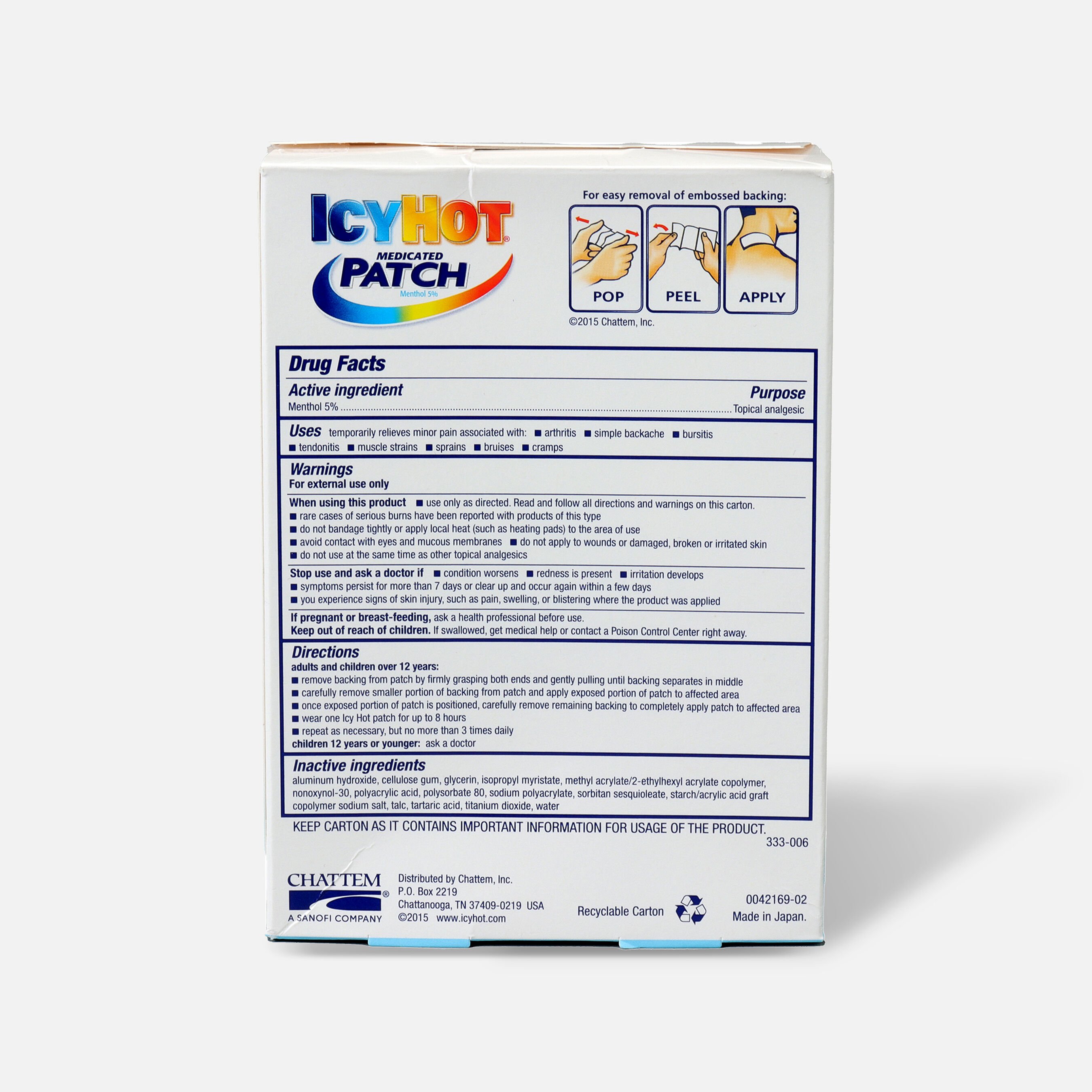 Icy Hot Extra Arms Neck Leg Patch, 5 ct.