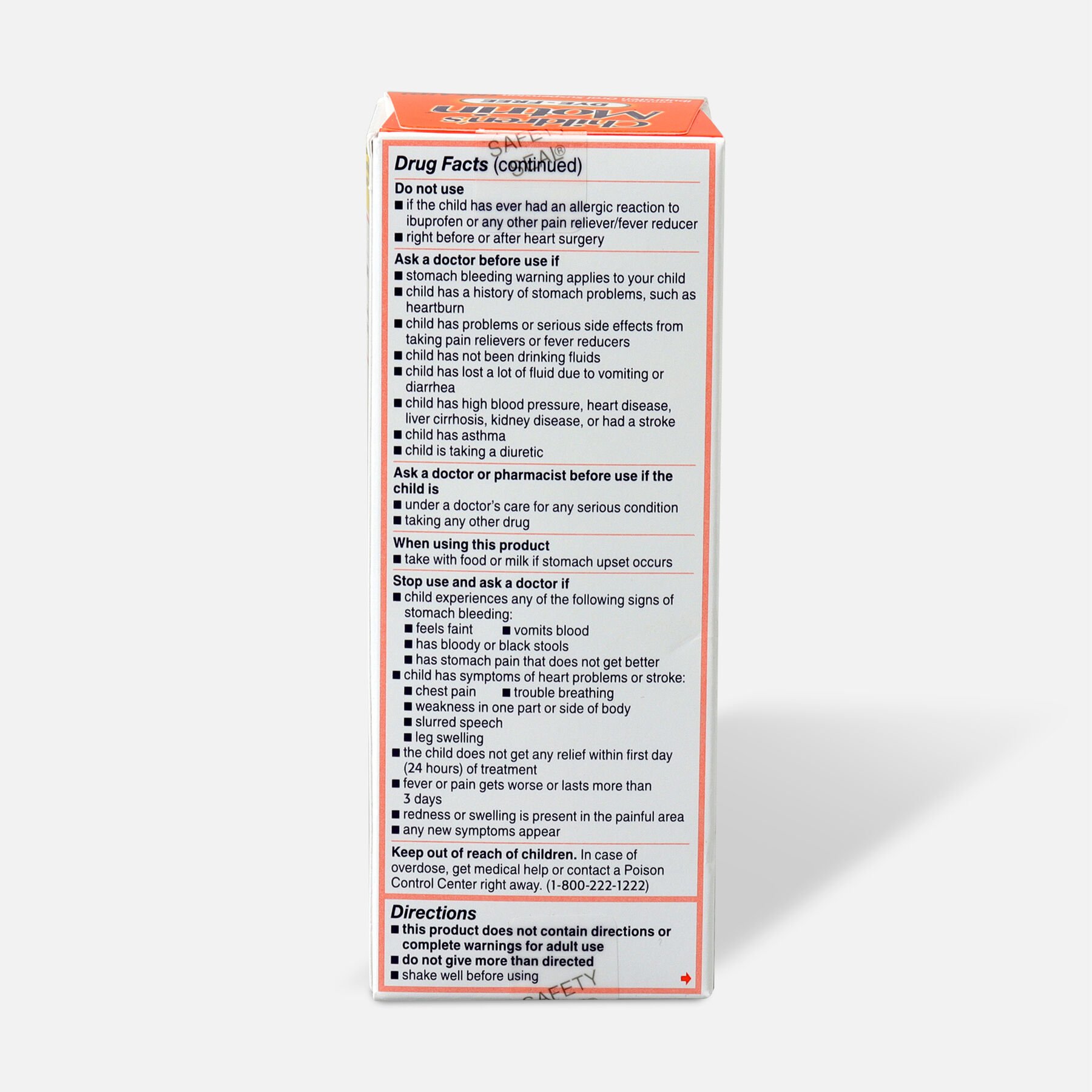 FSA Eligible Children's Motrin Pain Reliever/Fever Reducer Liquid, Dye ...