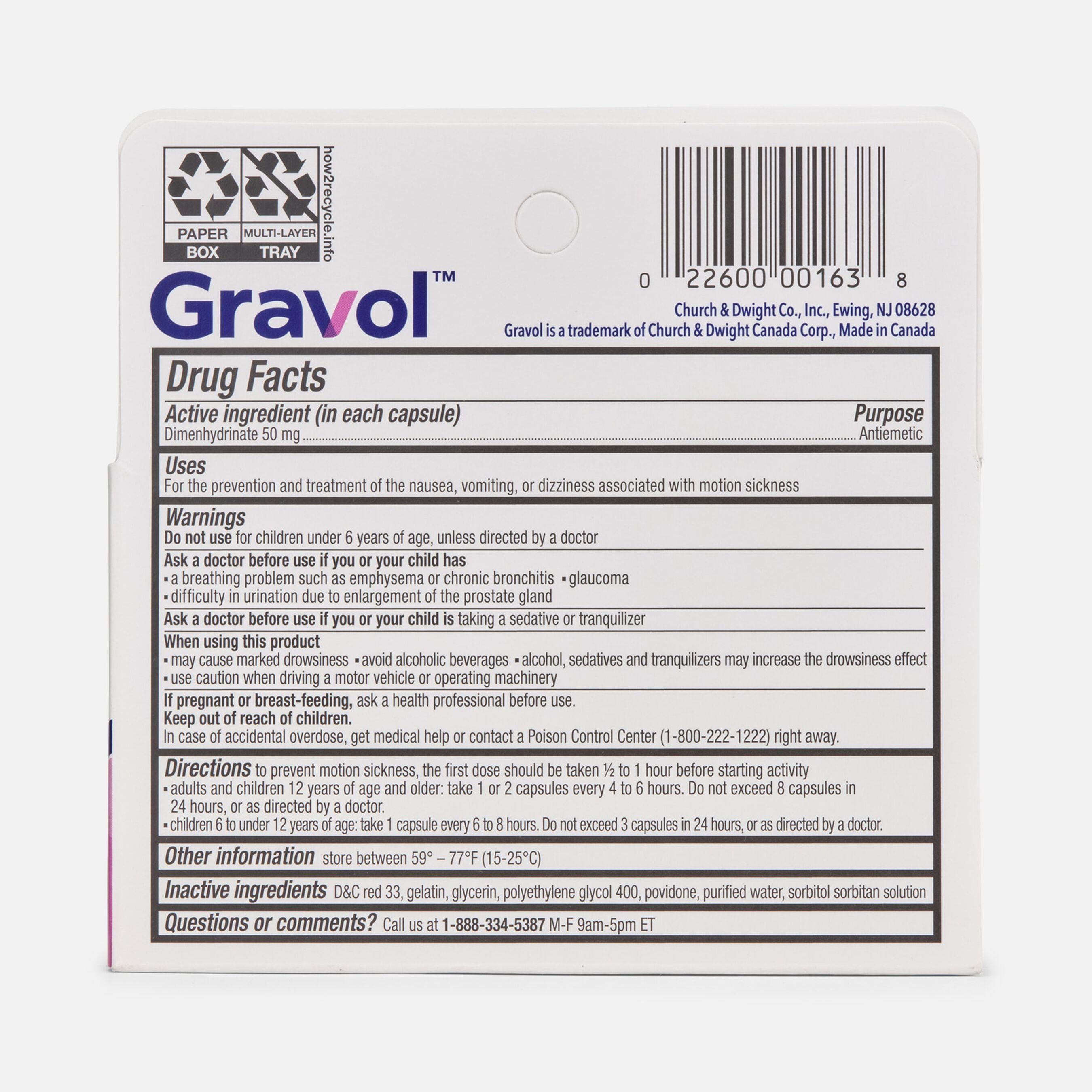 FSA Eligible Gravol Motion Sickness Relief Liquid Gels, 8 ct. | FSA Store