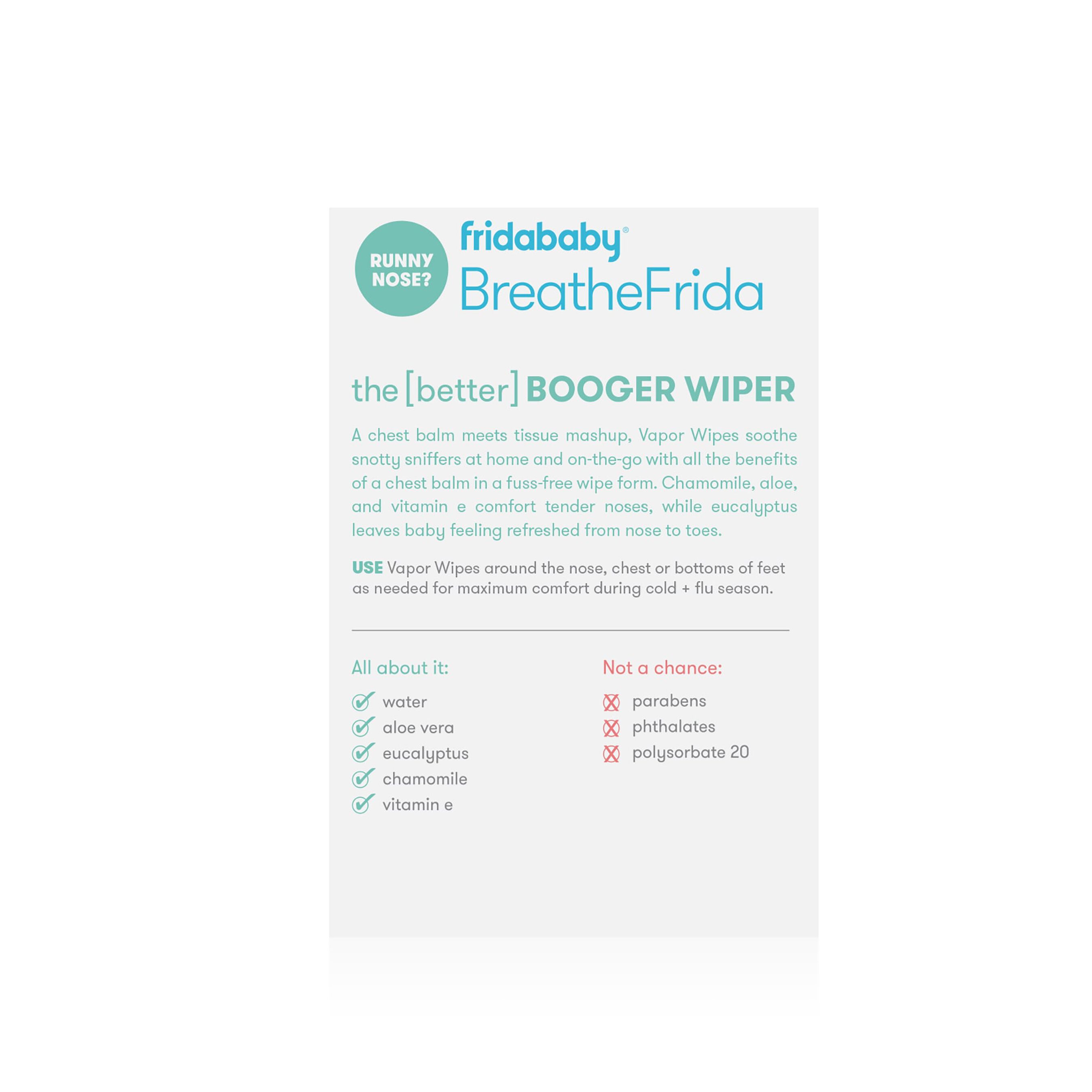 Frida Baby BreatheFrida Vapor Wipes for Nose or Chest