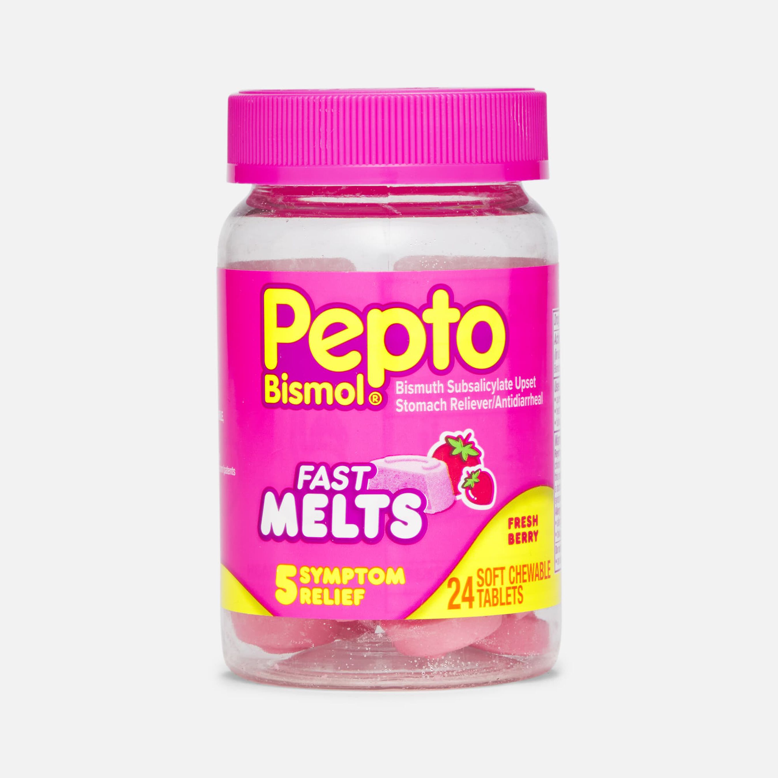 FSA Eligible Pepto Bismol Fast Melts Upset Stomach Relief, Fresh Berry ...