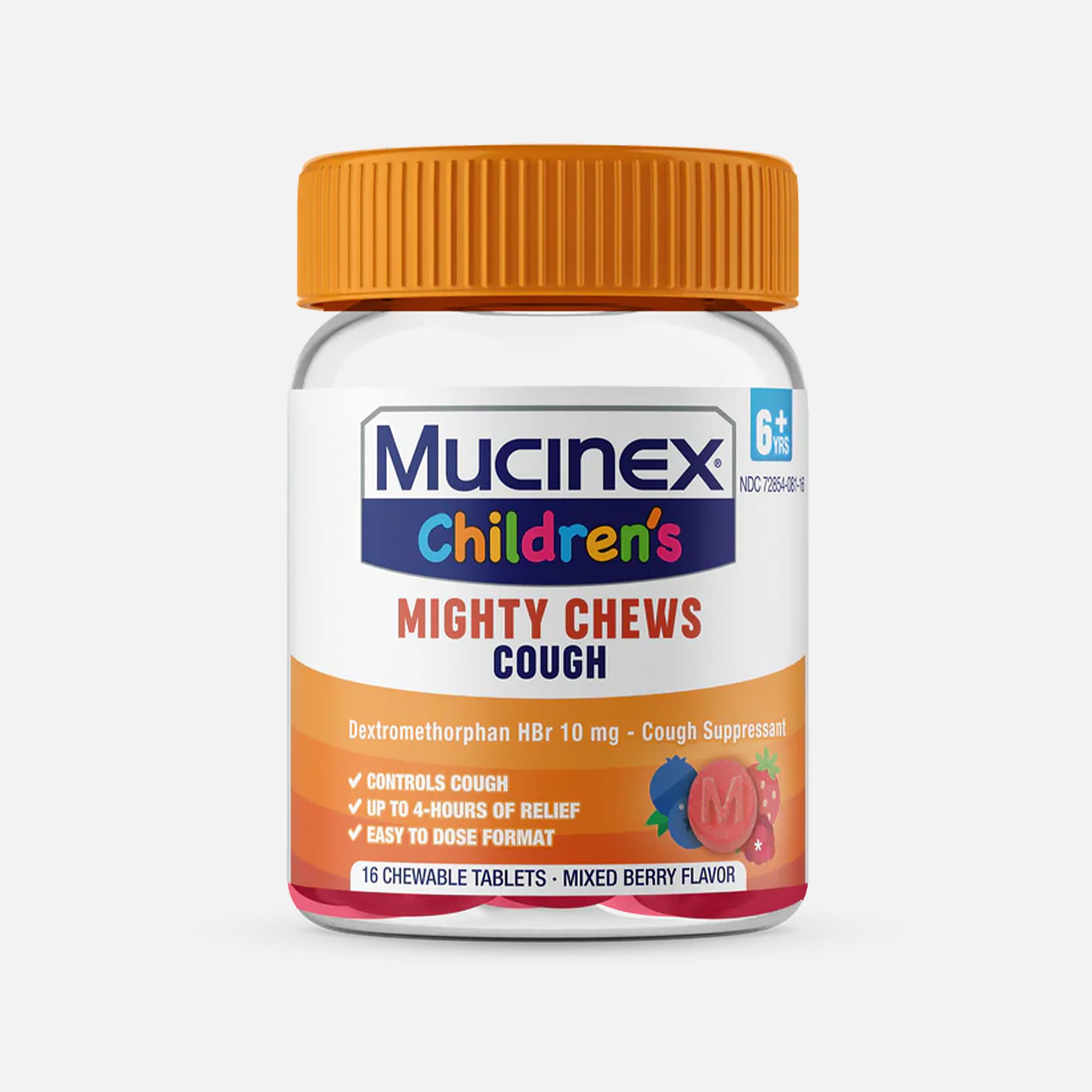 FSA Eligible Mucinex Children's Mighty Chews, Daytime Cough, 16 ct ...