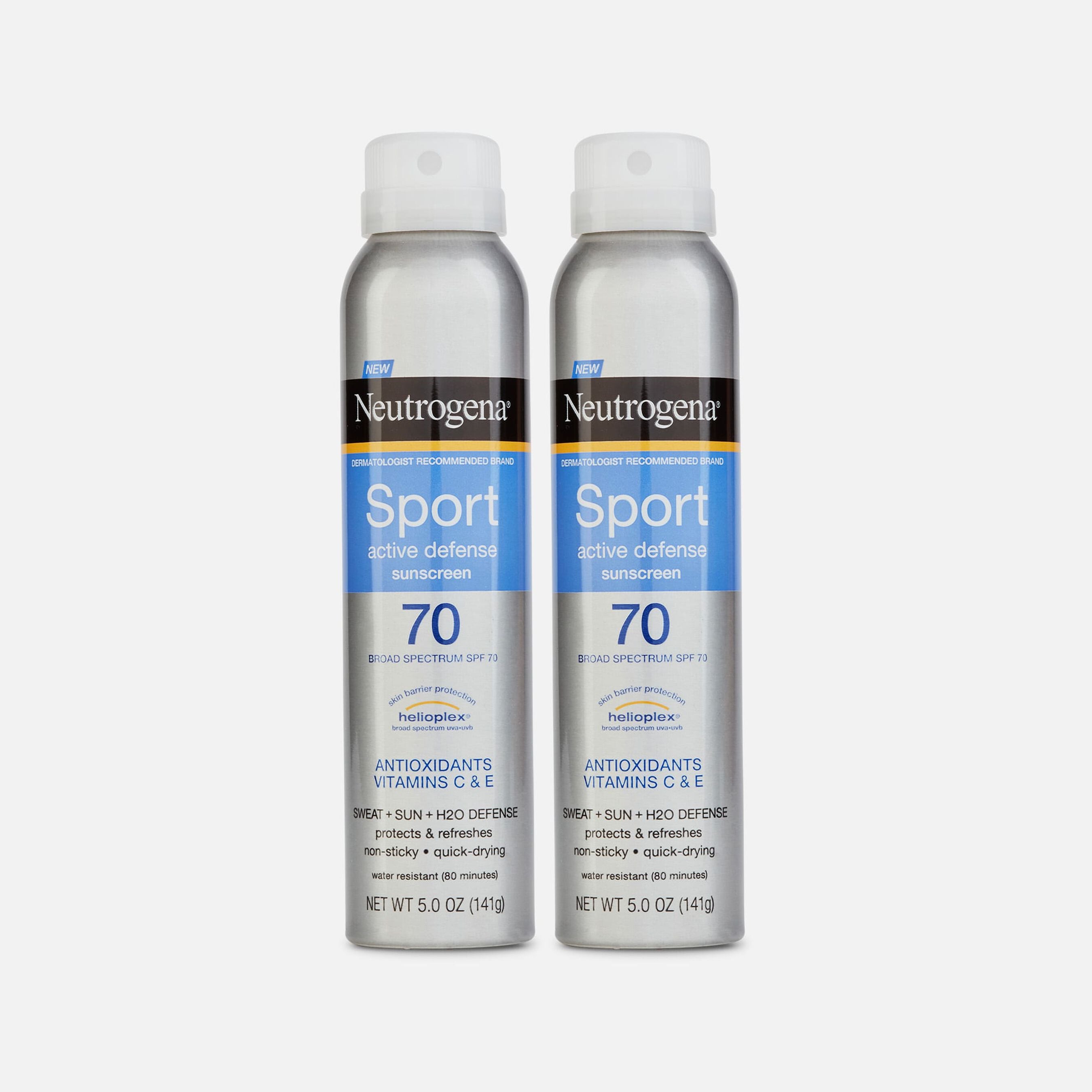 FSA Eligible Neutrogena Sport Body Sunscreen Spray, SPF 70, 5 oz. (2 ...