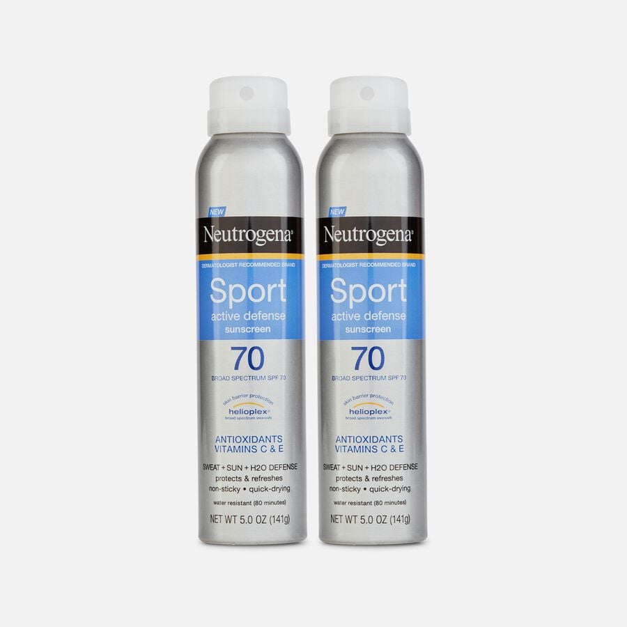 FSA Eligible Neutrogena Sport Body Sunscreen Spray, SPF 70, 5 oz. (2 ...