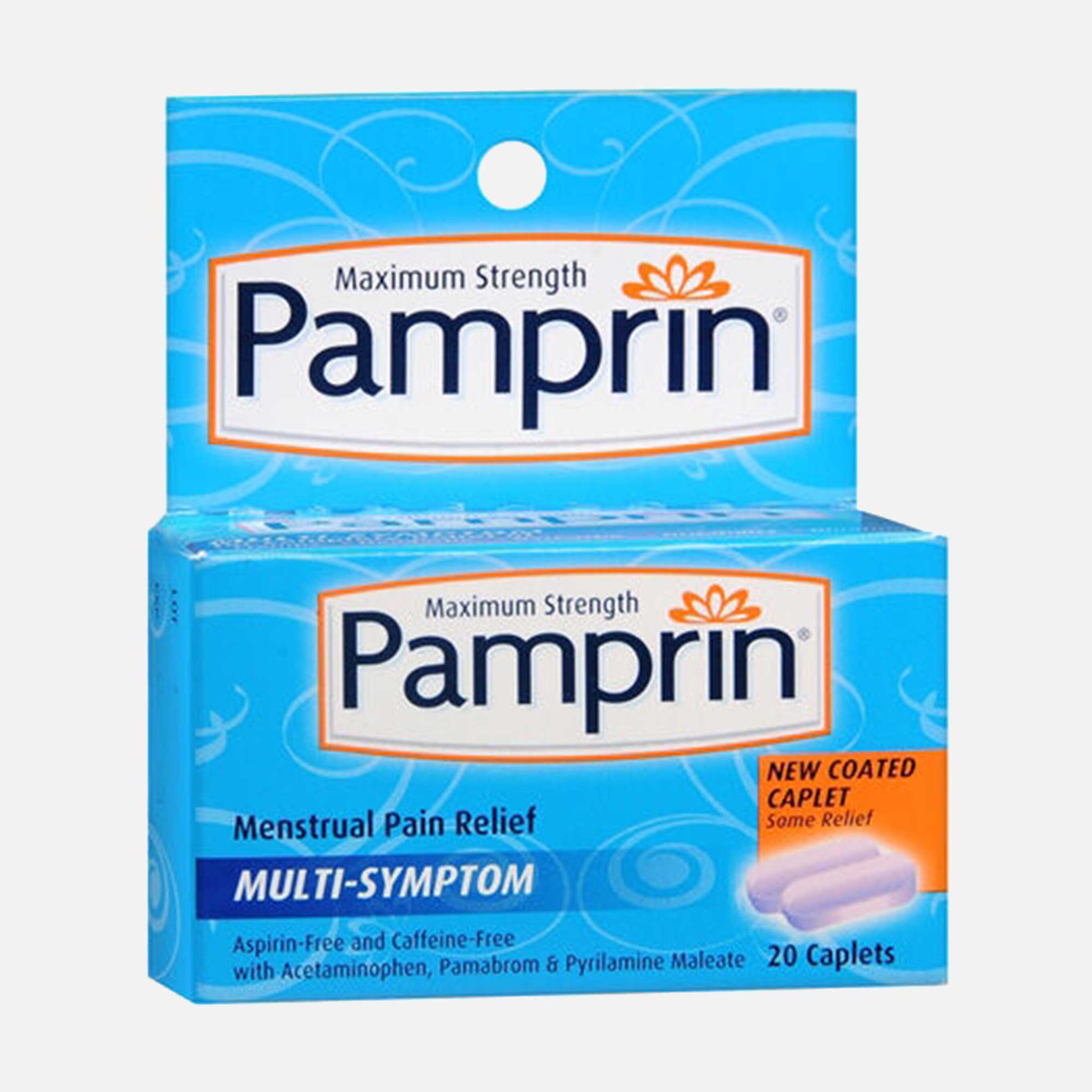 Pamprin Maximum Strength Multi-Symptom Menstrual Pain Relief - 20 ct. Pamprin Maximum Strength Multi-Symptom Menstrual Pain Relief - 20 ct.