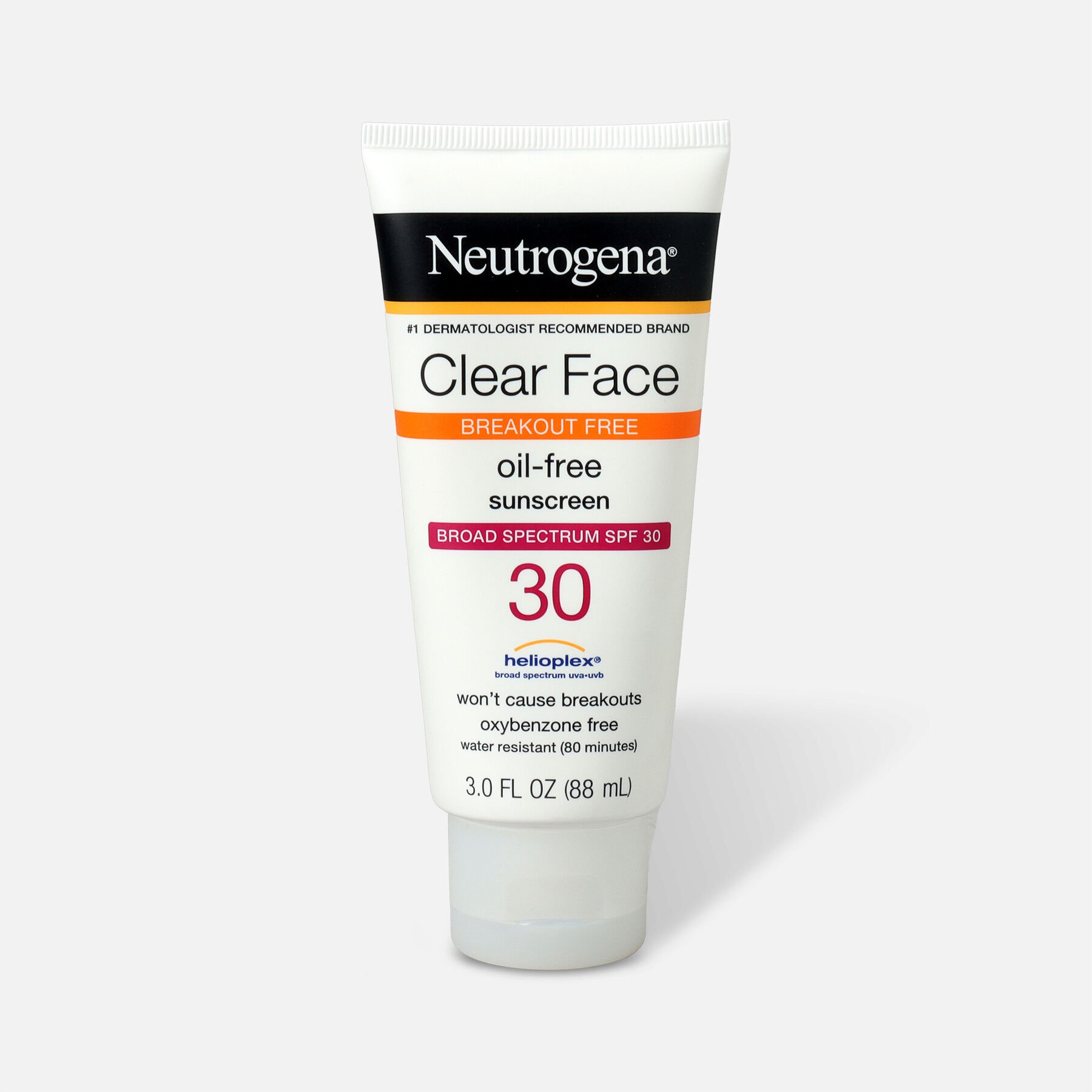 FSA Eligible Neutrogena Clear Face Liquid Sunscreen Lotion SPF 30 - 3 ...