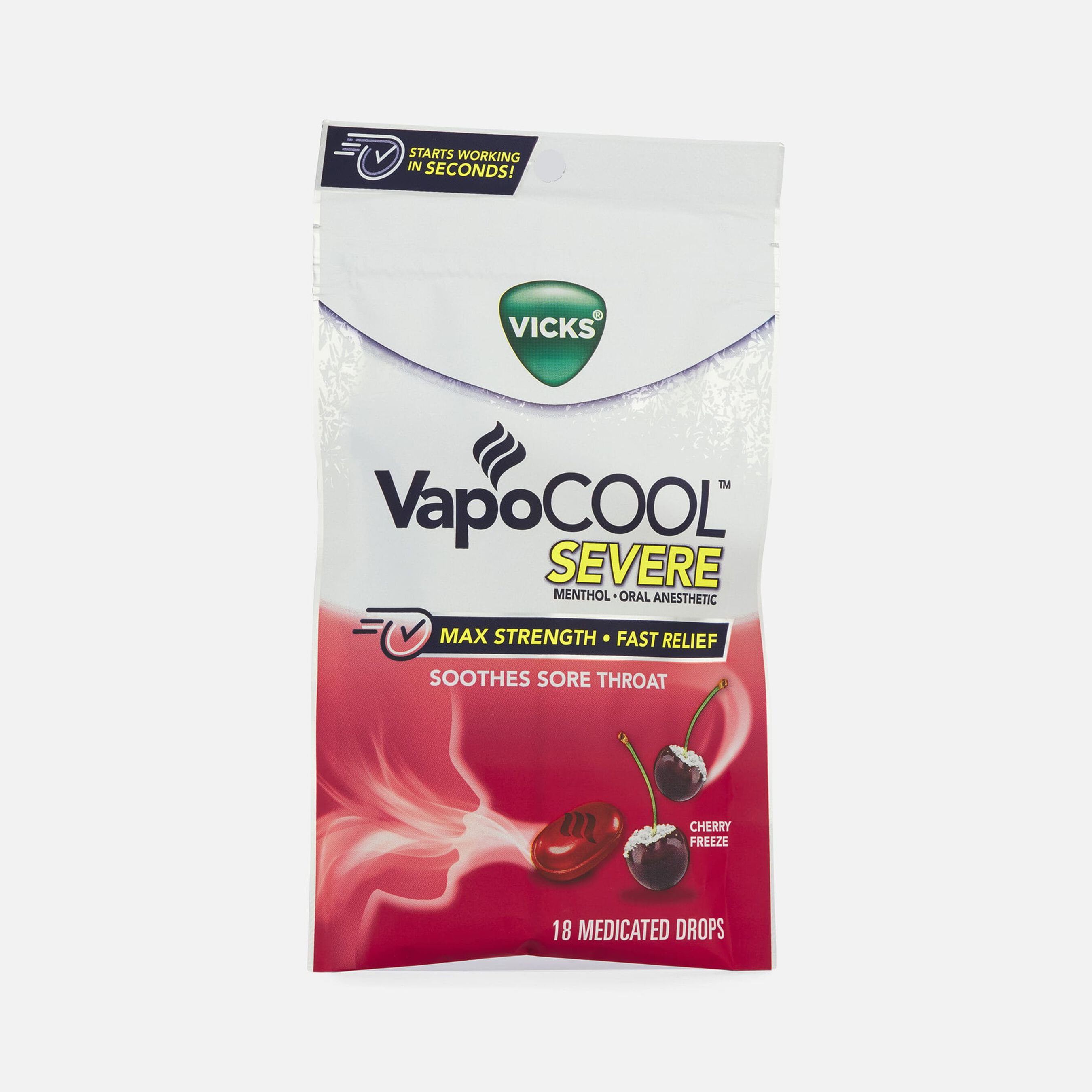 FSA Eligible Vicks VapoCool Drops Severe Cherry, 18 ct. | FSA Store