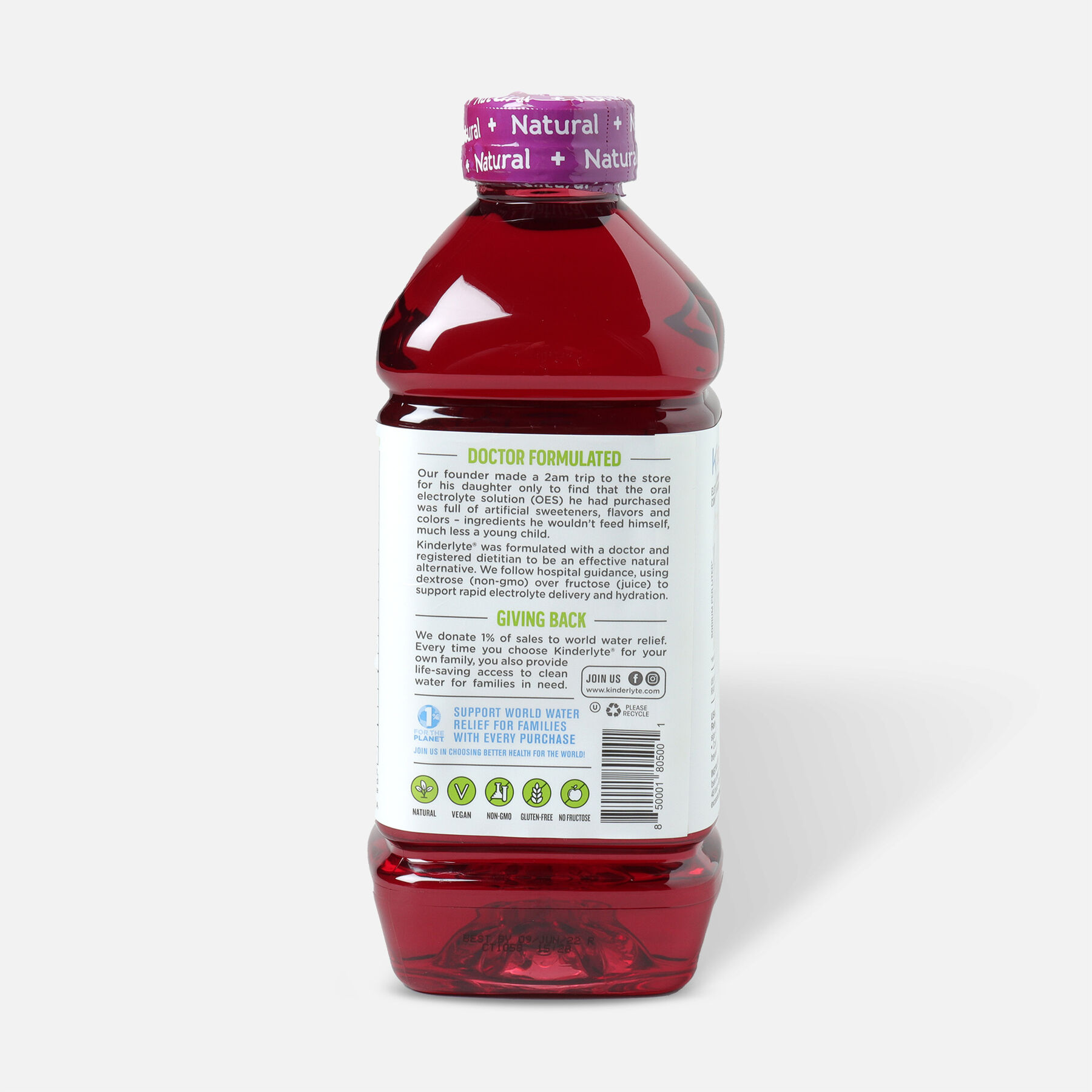 Kinderlyte Natural Oral Electrolyte Solution Liquid 33 8 Fl Oz Kinderlyte Natural Oral Electrolyte Solution Liquid 33 8 Fl Oz