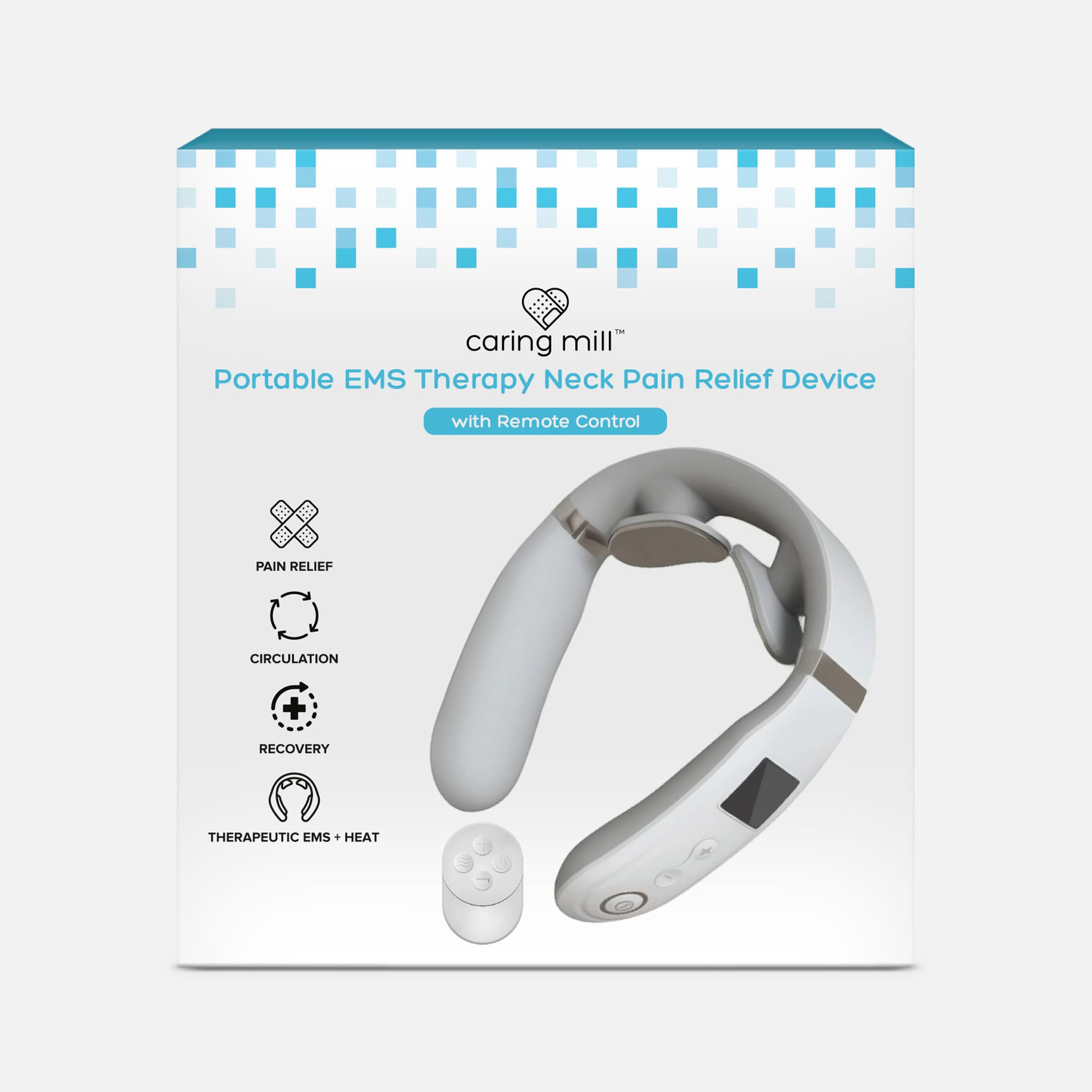 FSA Eligible Caring Mill™ Cordless Portable Neck EMS Pain Relief Device ...