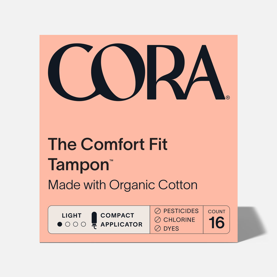 Cora Organic Cotton Applicator Tampons, 16 ct