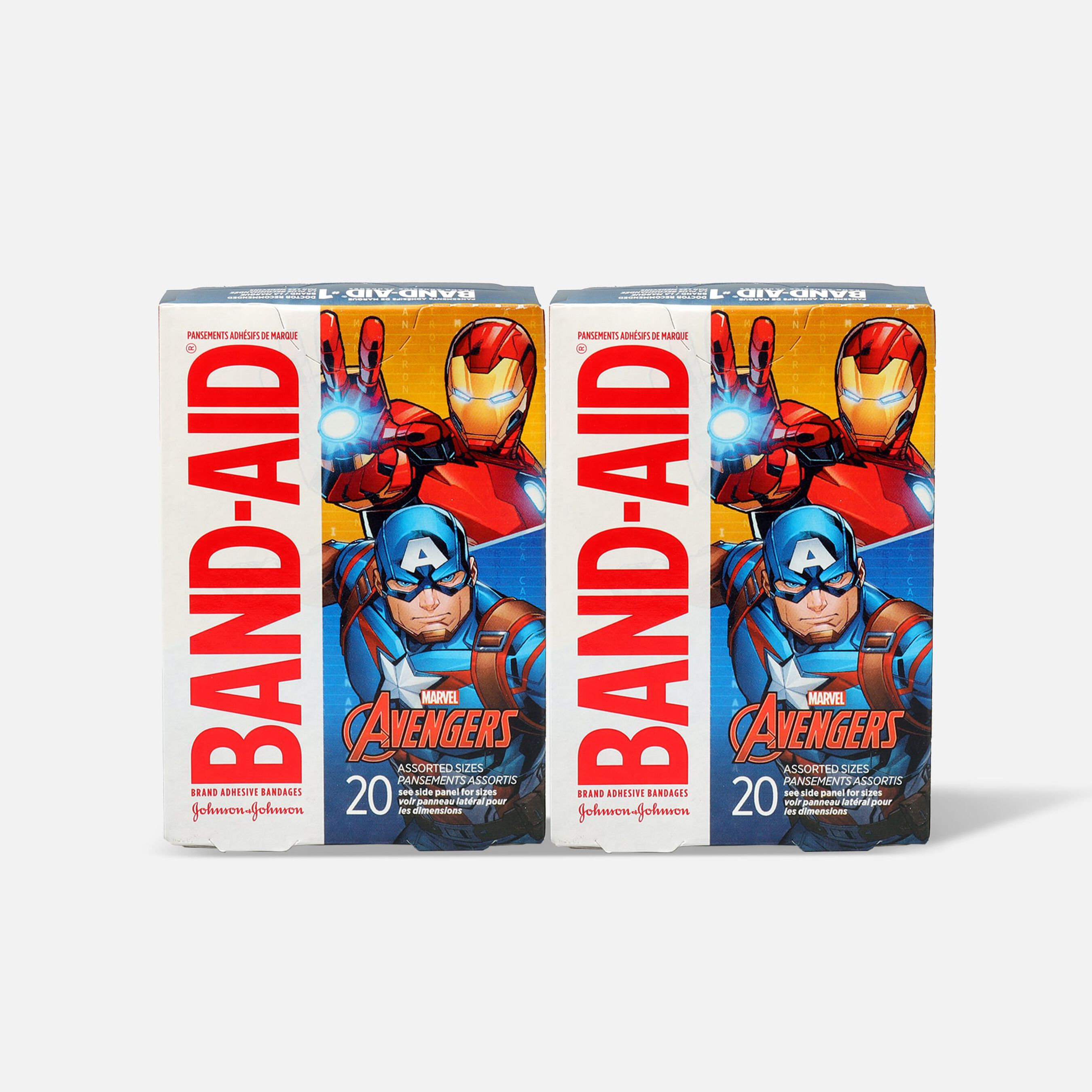 Band-Aid Adhesive Assorted Bandages Marvel Avengers, 20 ct. (2-Pack)