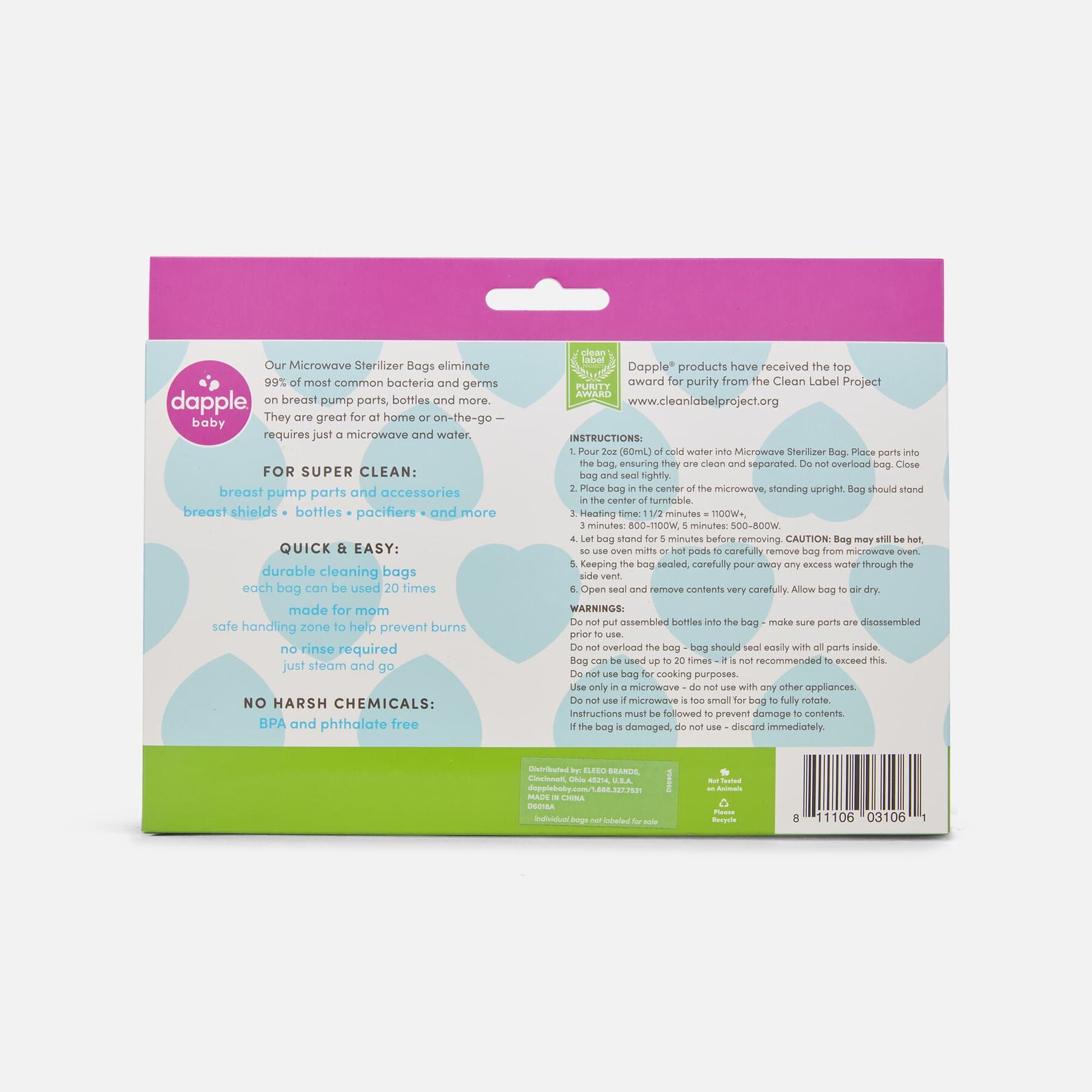 FSA Eligible Dapple Baby Microwave Sterilizer Bags, 8 ct. | FSA Store
