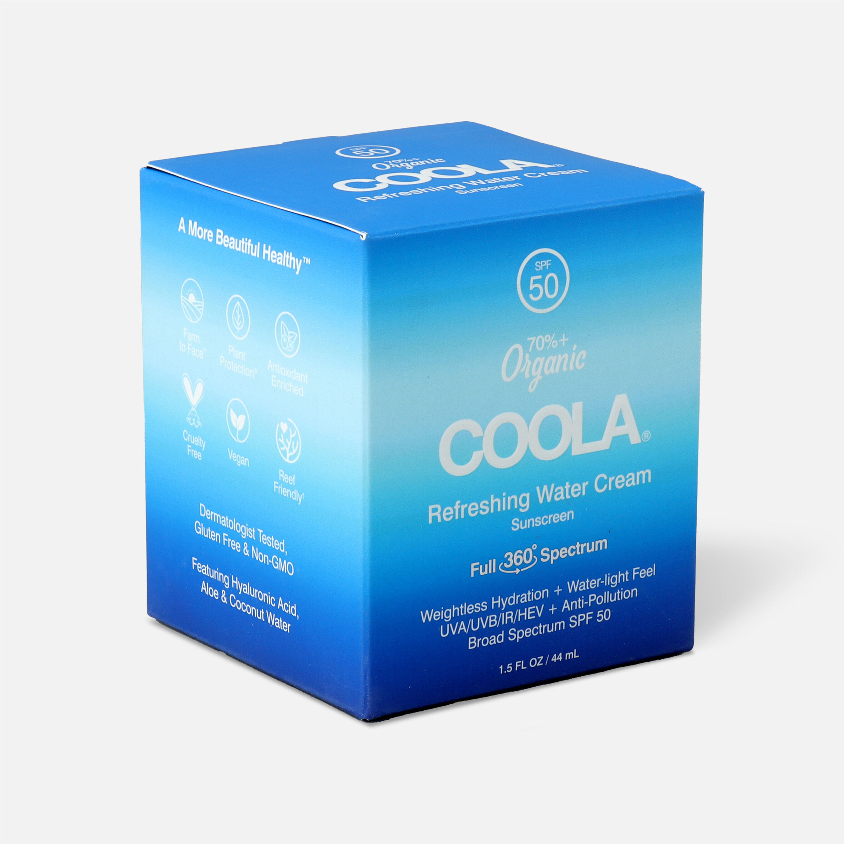 Coola Refreshing Water Cream Sunscreen SPF 50, 1.5 oz.