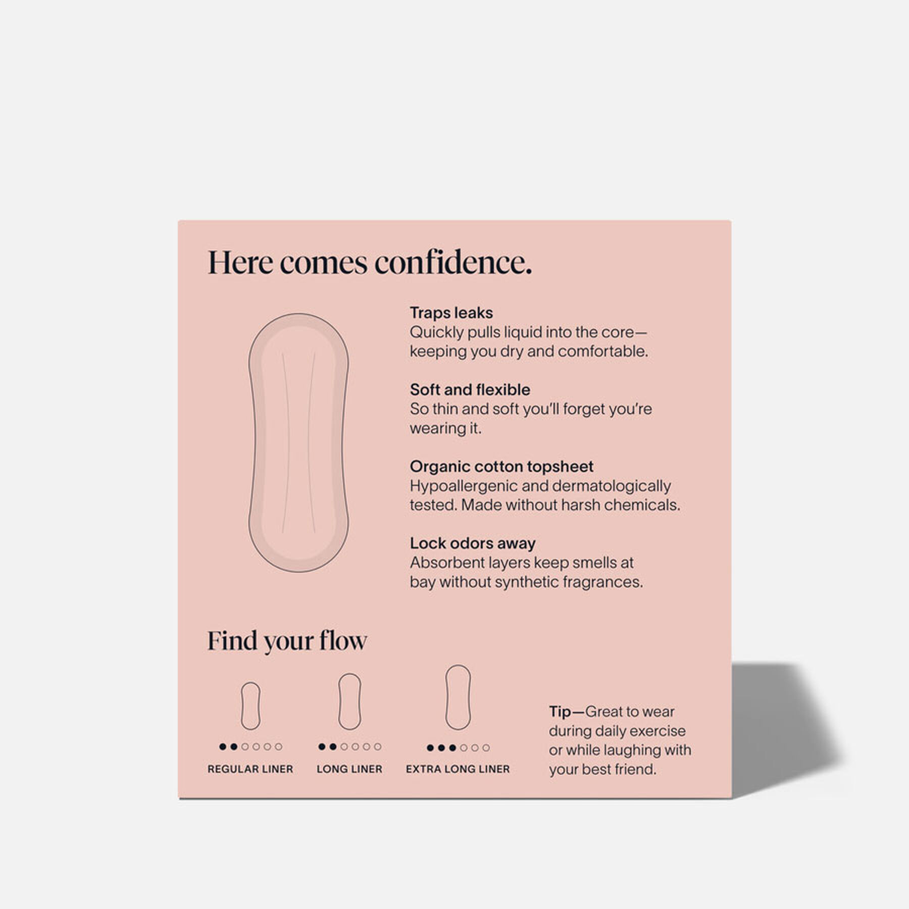 FSA Eligible Cora Organic Bladder Extra-Long Liners, 30 ct. | FSA Store