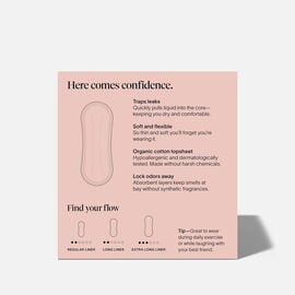 FSA Eligible Cora Organic Bladder Extra-Long Liners, 30 ct. | FSA Store