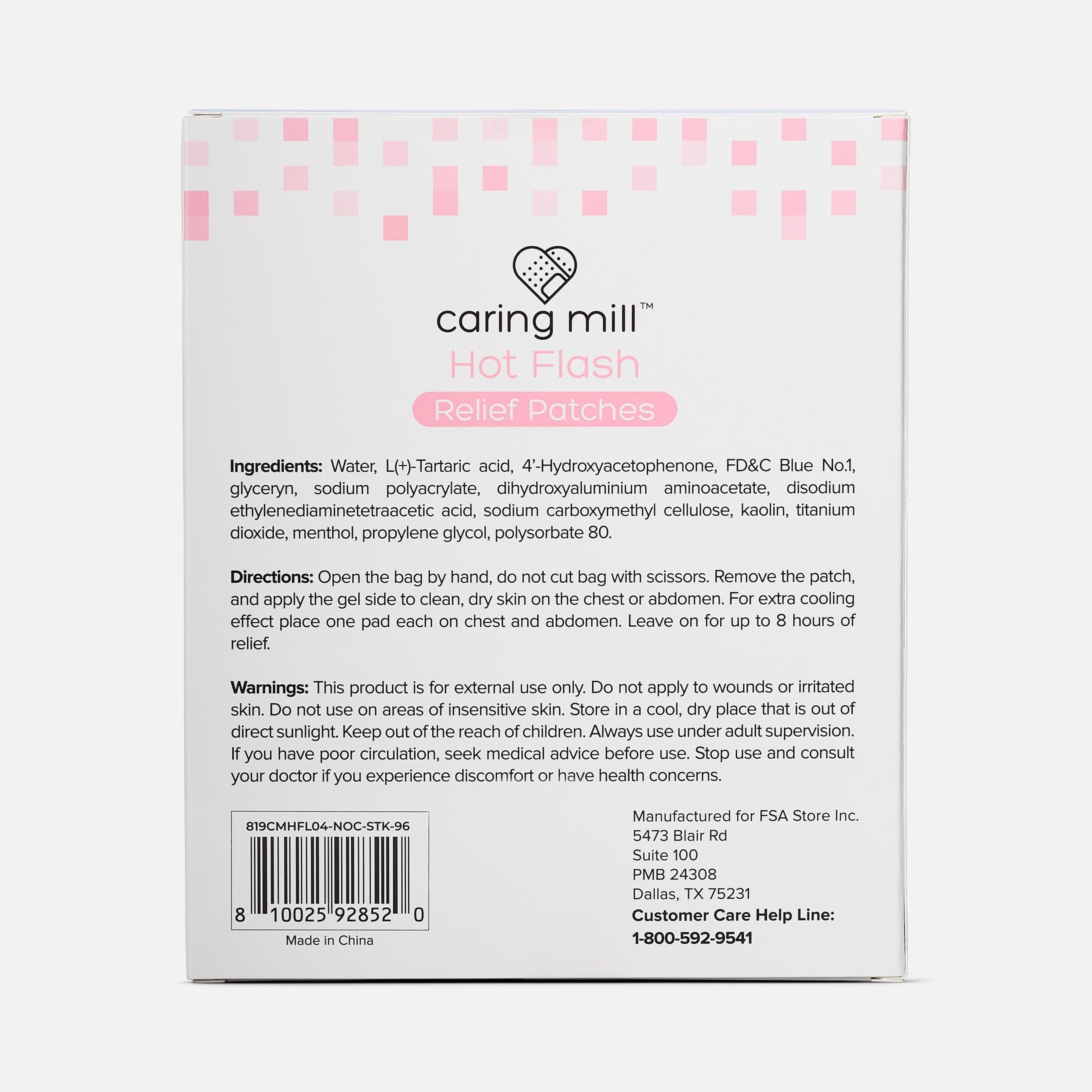 FSA Eligible Caring Mill™ Hot Flash Relief Patch, 6 ct. | FSA Store