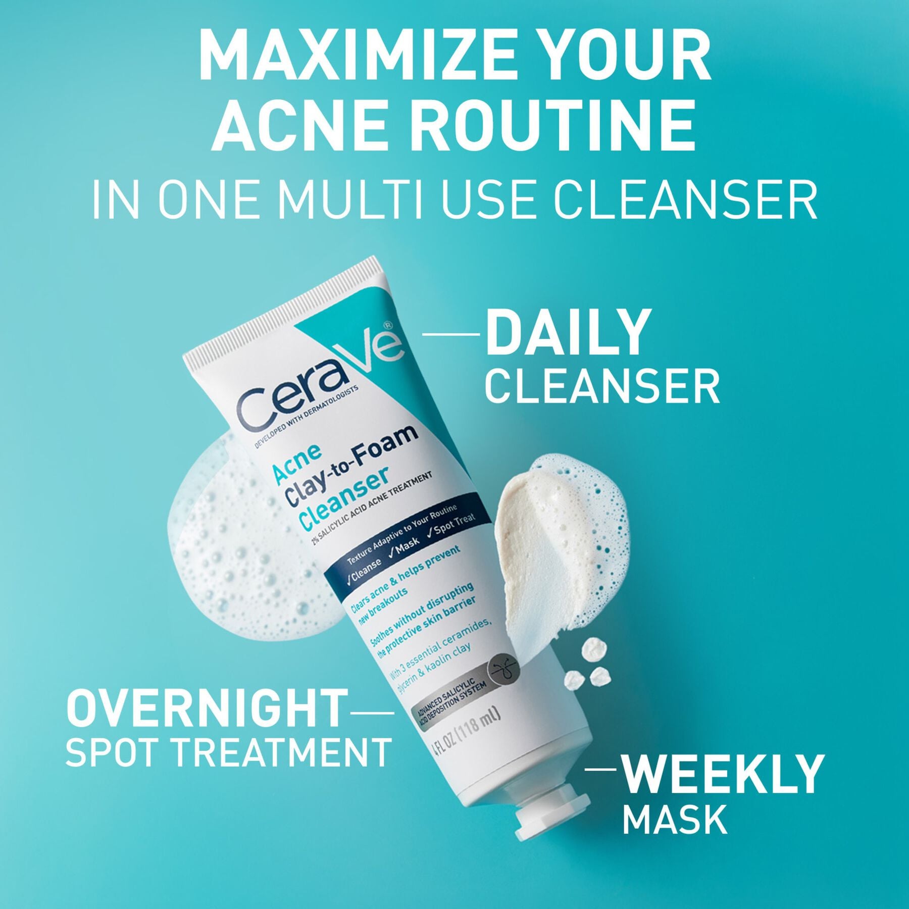 FSA Eligible CeraVe® Acne Clay to Foam Cleanser | FSA Store