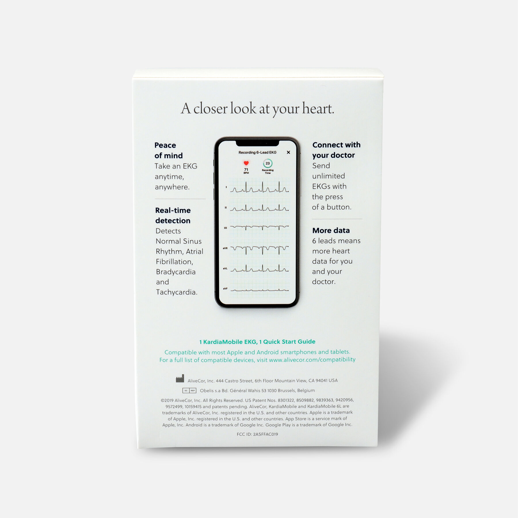AliveCor KardiaMobile Personal EKG 6L