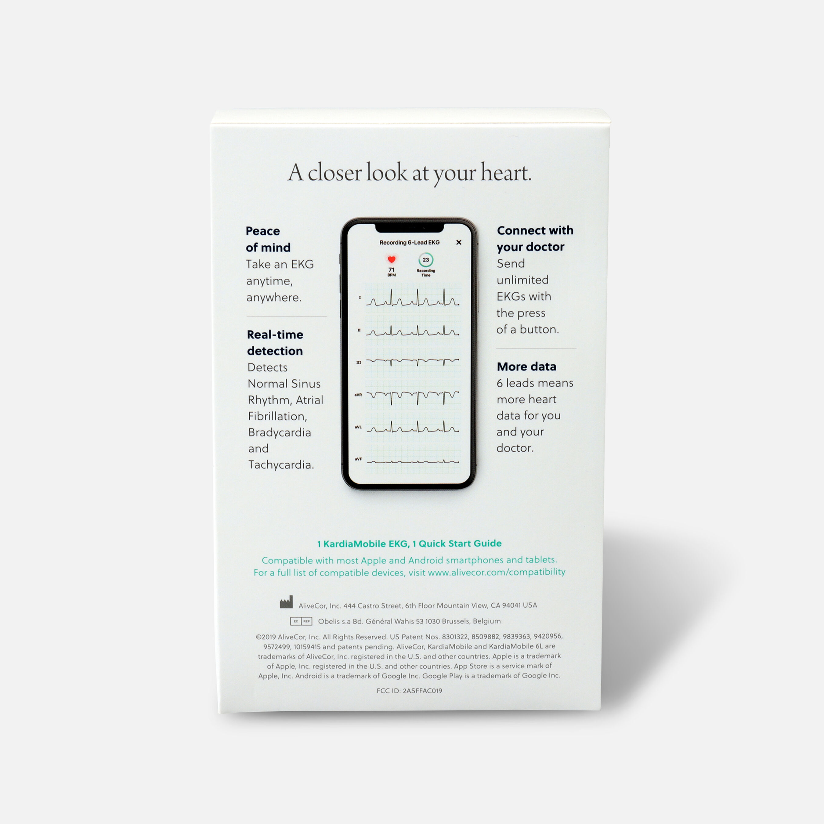 AliveCor KardiaMobile Personal EKG 6L
