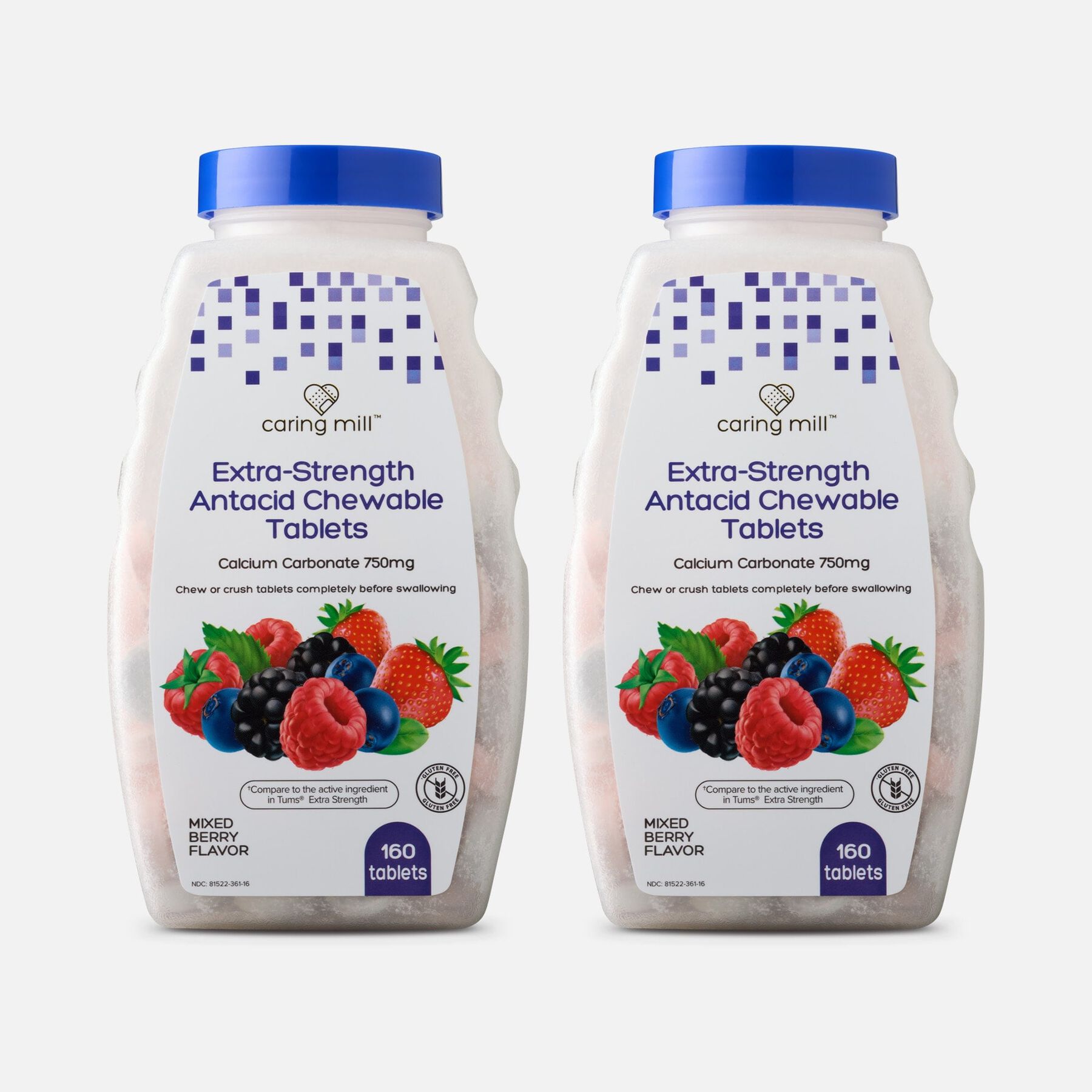 FSA Eligible Caring Mill™ Extra Strength Antacid Chewable Tablets ...