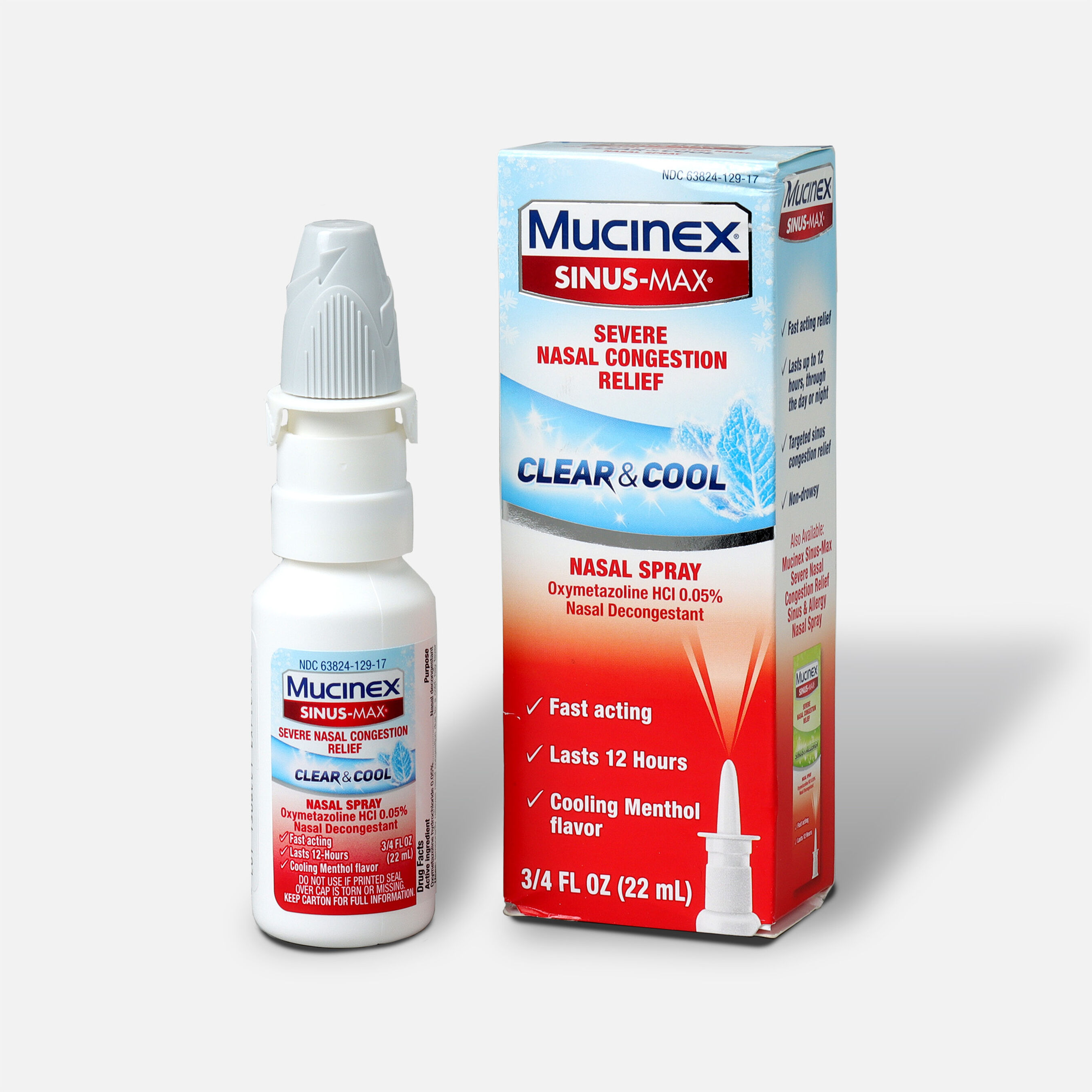 Mucinex Sinus-Max Nasal Spray Clear and Cool, .75 oz.