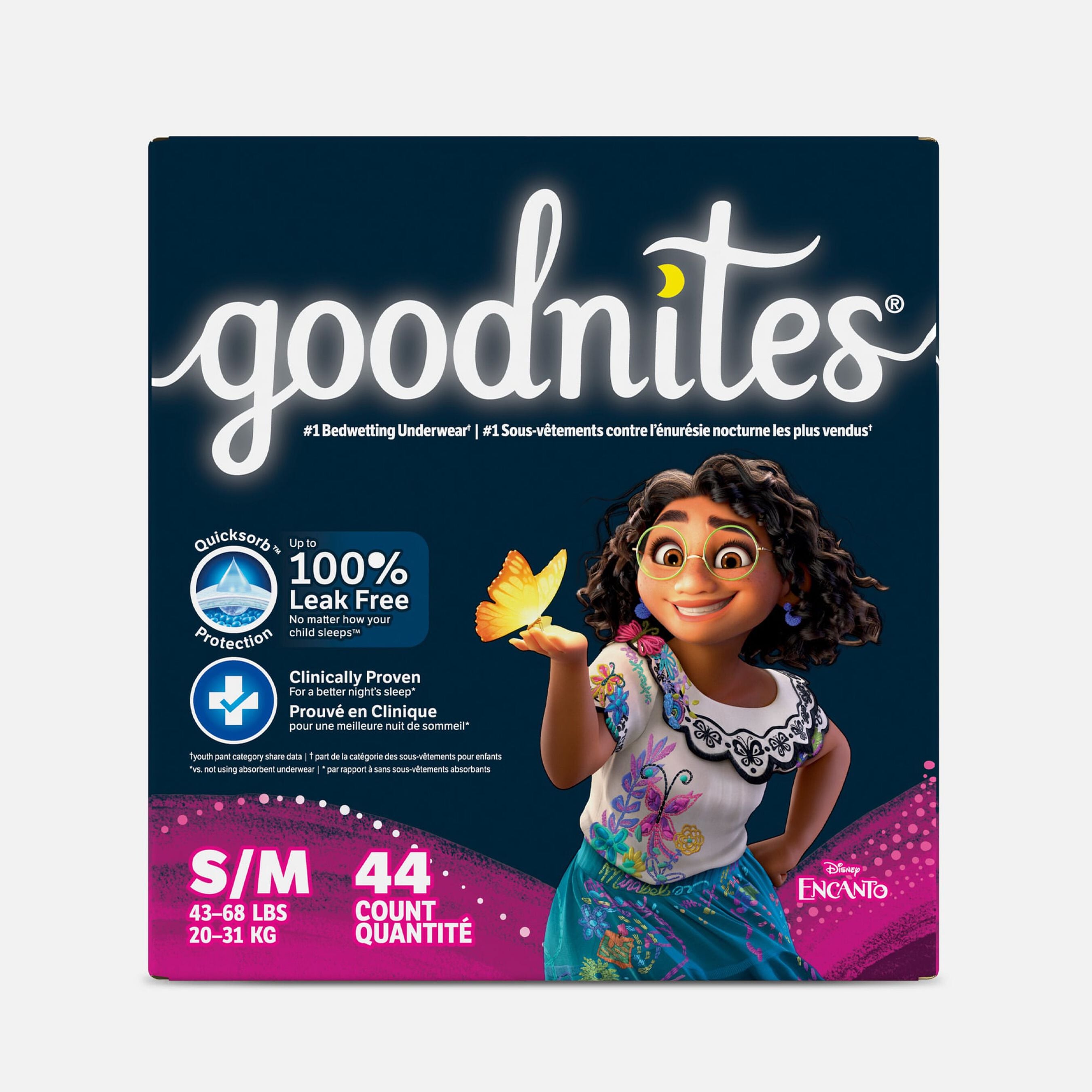 FSA Eligible Goodnites Girls’ Nighttime Bedwetting Underwear, S/M (43 ...