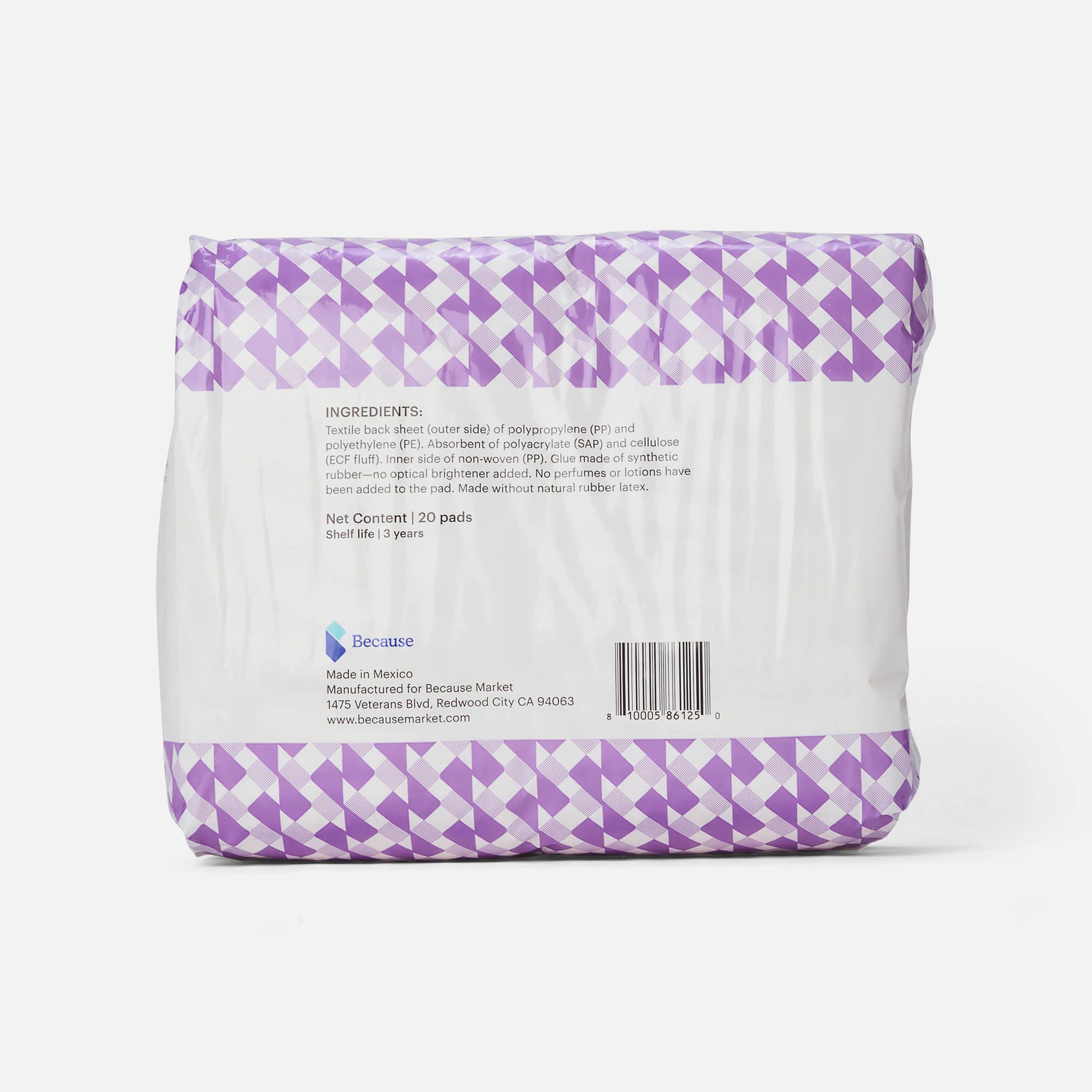 Because Overnight Premium Bladder Control Pads, 20 ct.