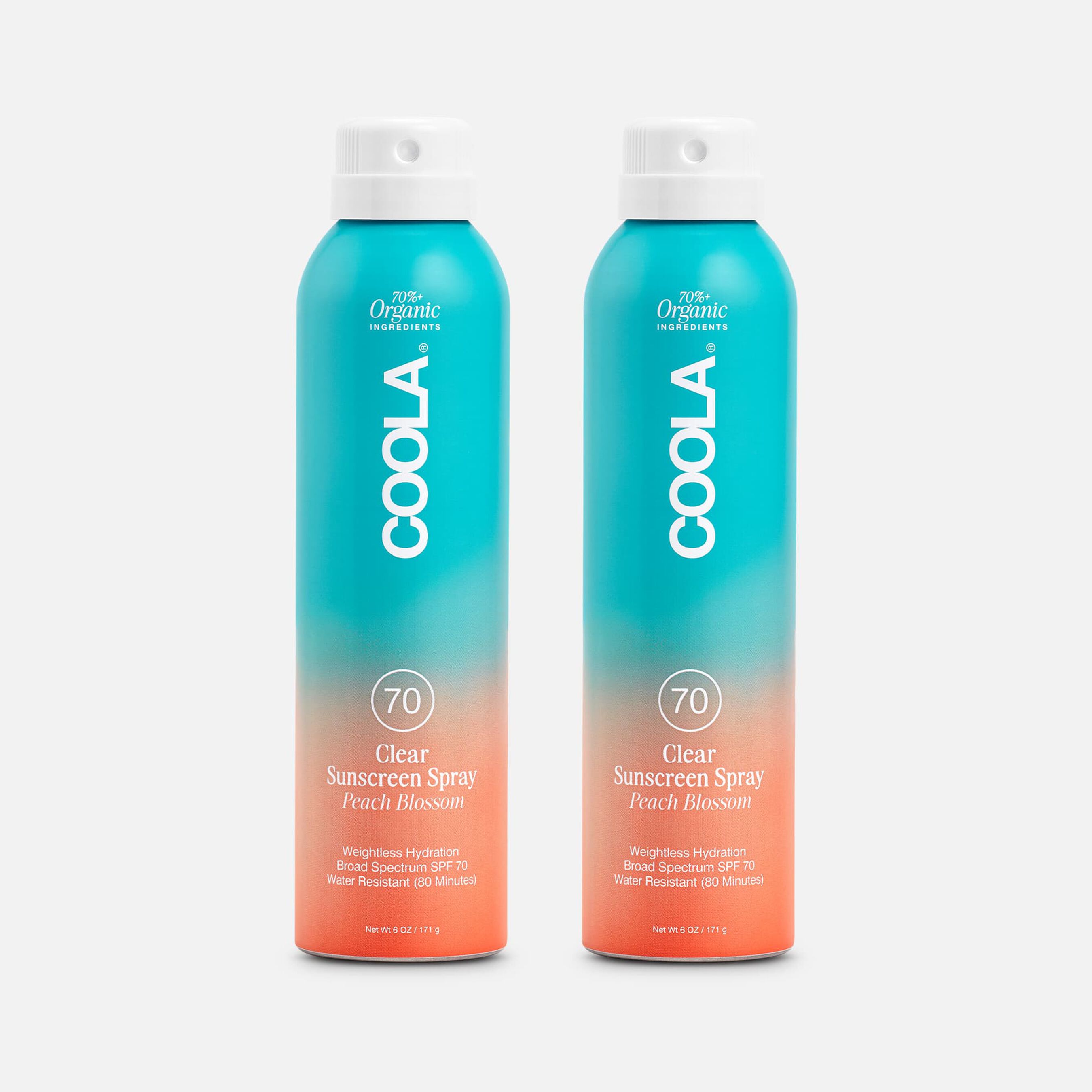 FSA Eligible COOLA Classic Body Organic Sunscreen Spray SPF 70 Peach ...