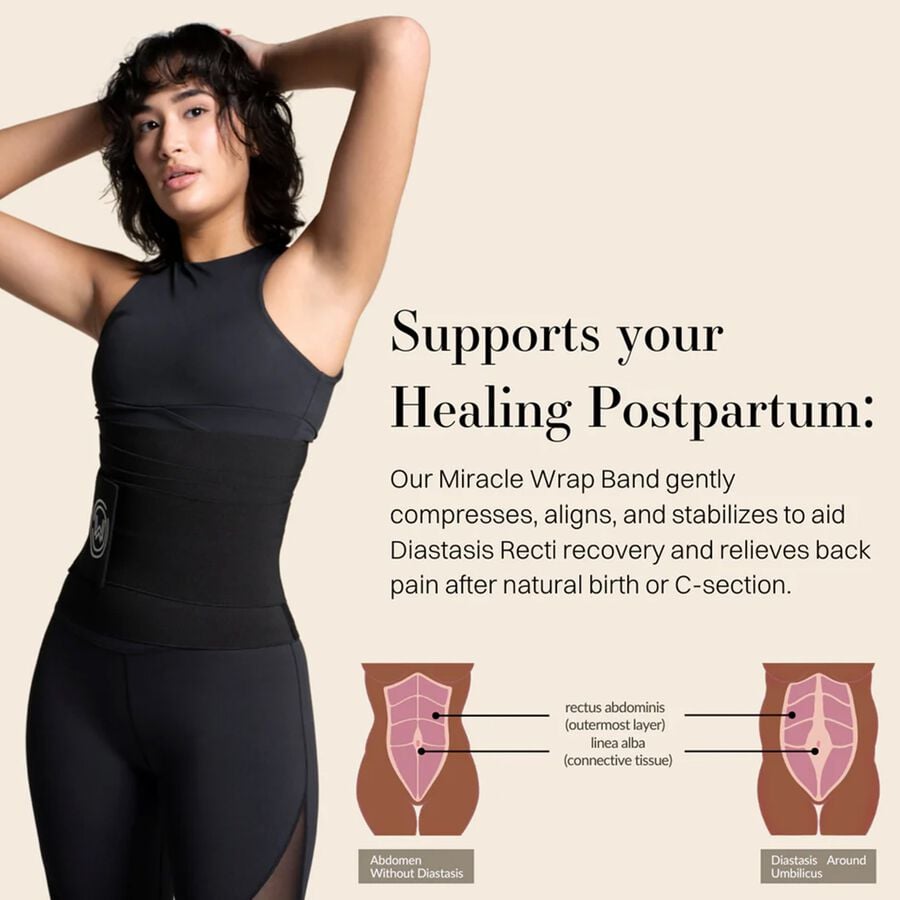 FSA Eligible What Waist Maternity Wrap Band, Black | FSA Store