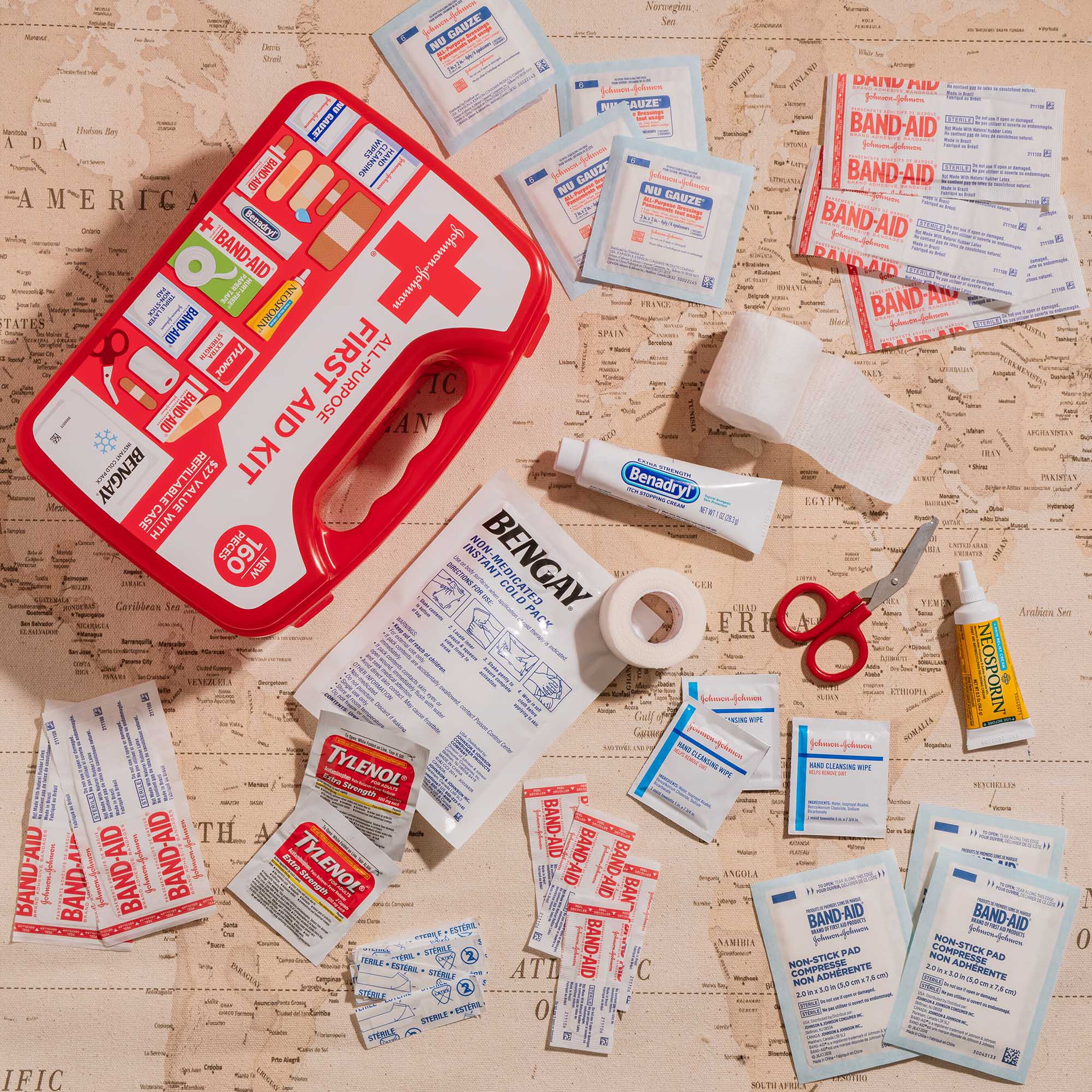 FSA Eligible Johnson & Johnson All-Purpose First Aid Kit - 160 ct ...