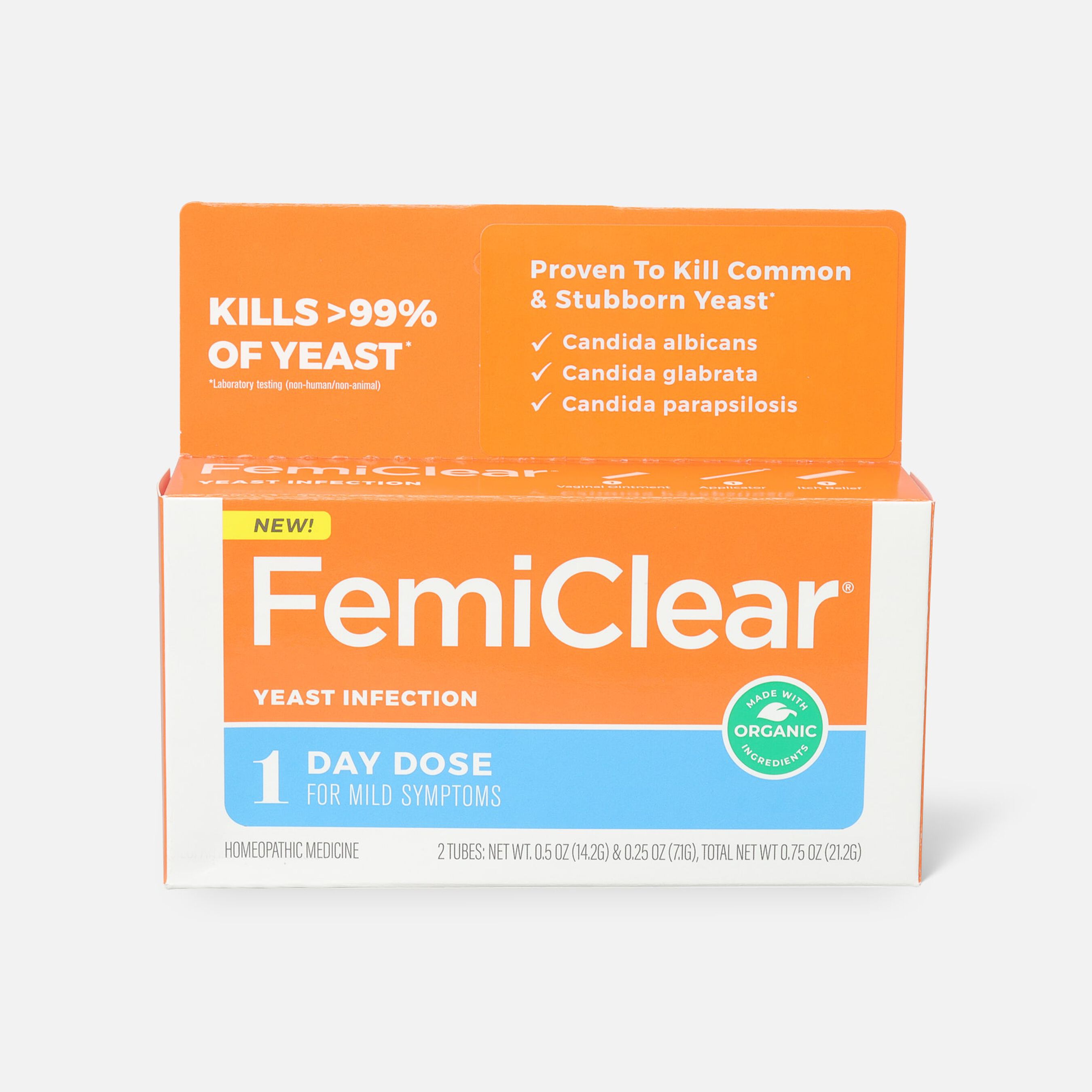 Fsa Eligible Femiclear 1 Day Yeast Infection Treatment 75 Oz Fsa Store