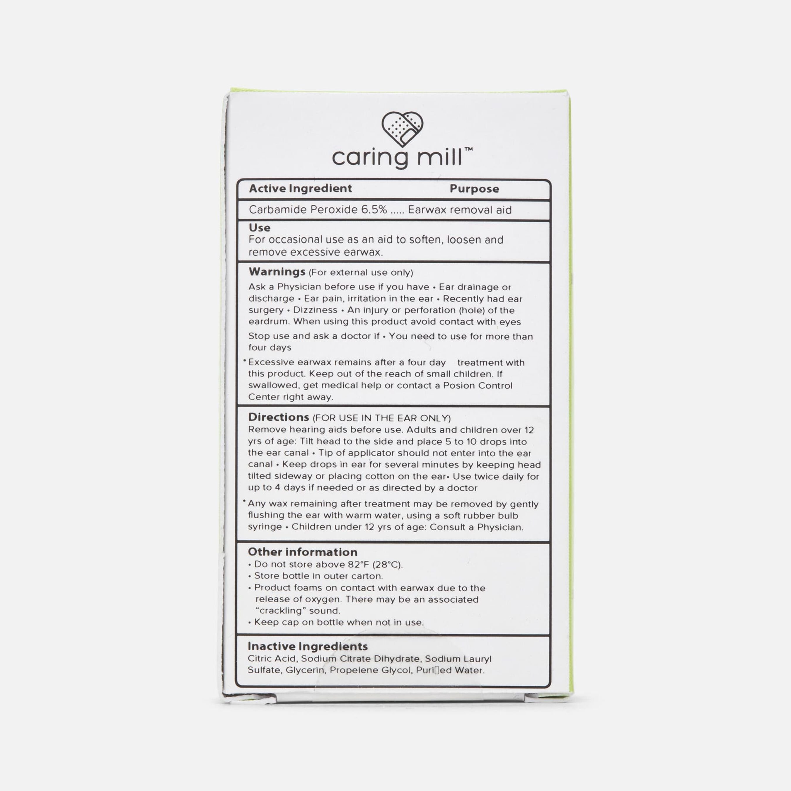 FSA Eligible Caring Mill™ Ear Wax Removal Drops 6.5% Carbamide Peroxide ...