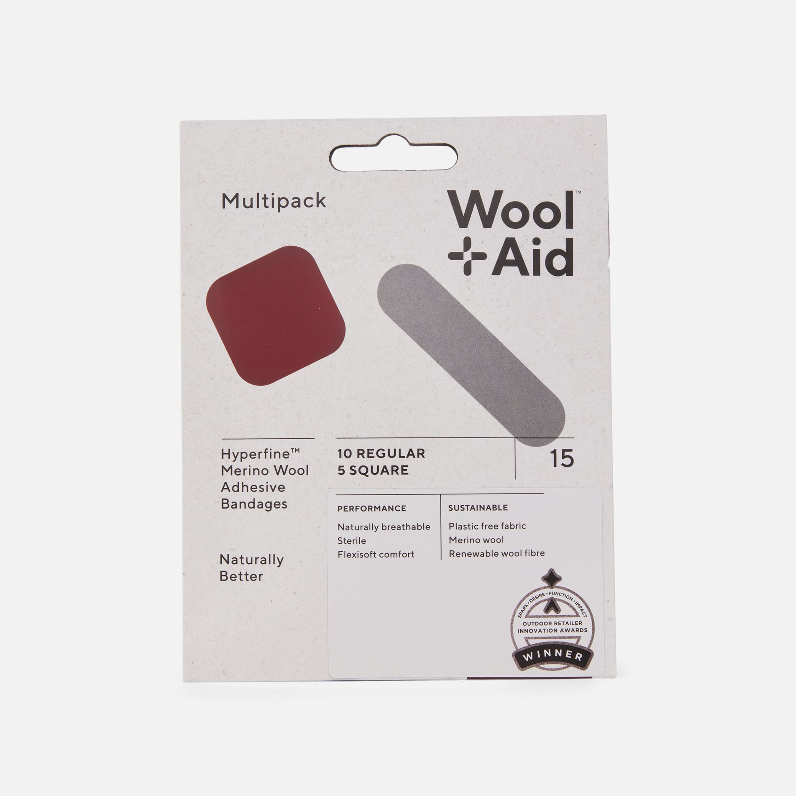 FSA Eligible WoolAid Merino Wool Adhesive Bandages, Multipack, 15 ct ...