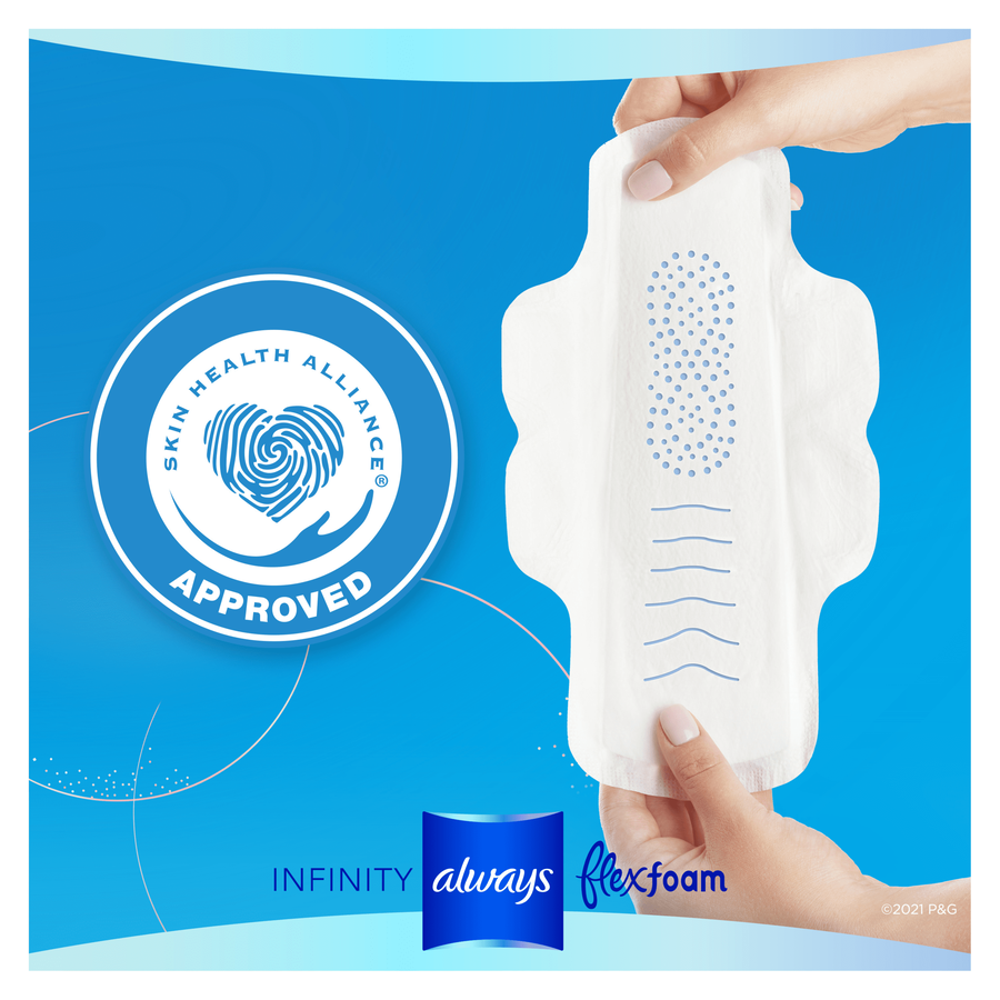 Always Infinity FlexFoam Pads for Women Size 1 Regular Absorbency, with ...