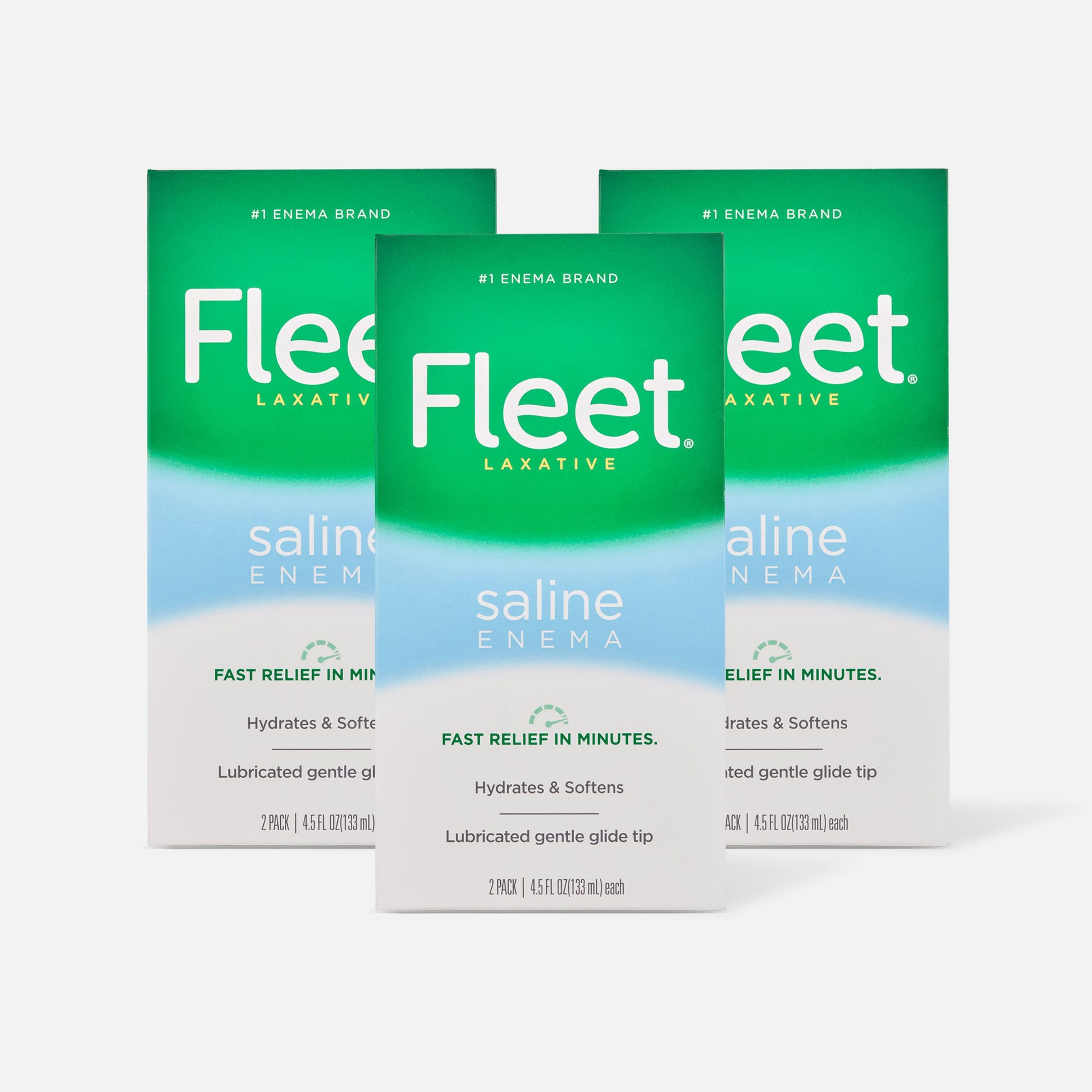 FSA Eligible Fleet Enema, Ready-to-Use Saline Laxative (3-Pack) | FSA Store
