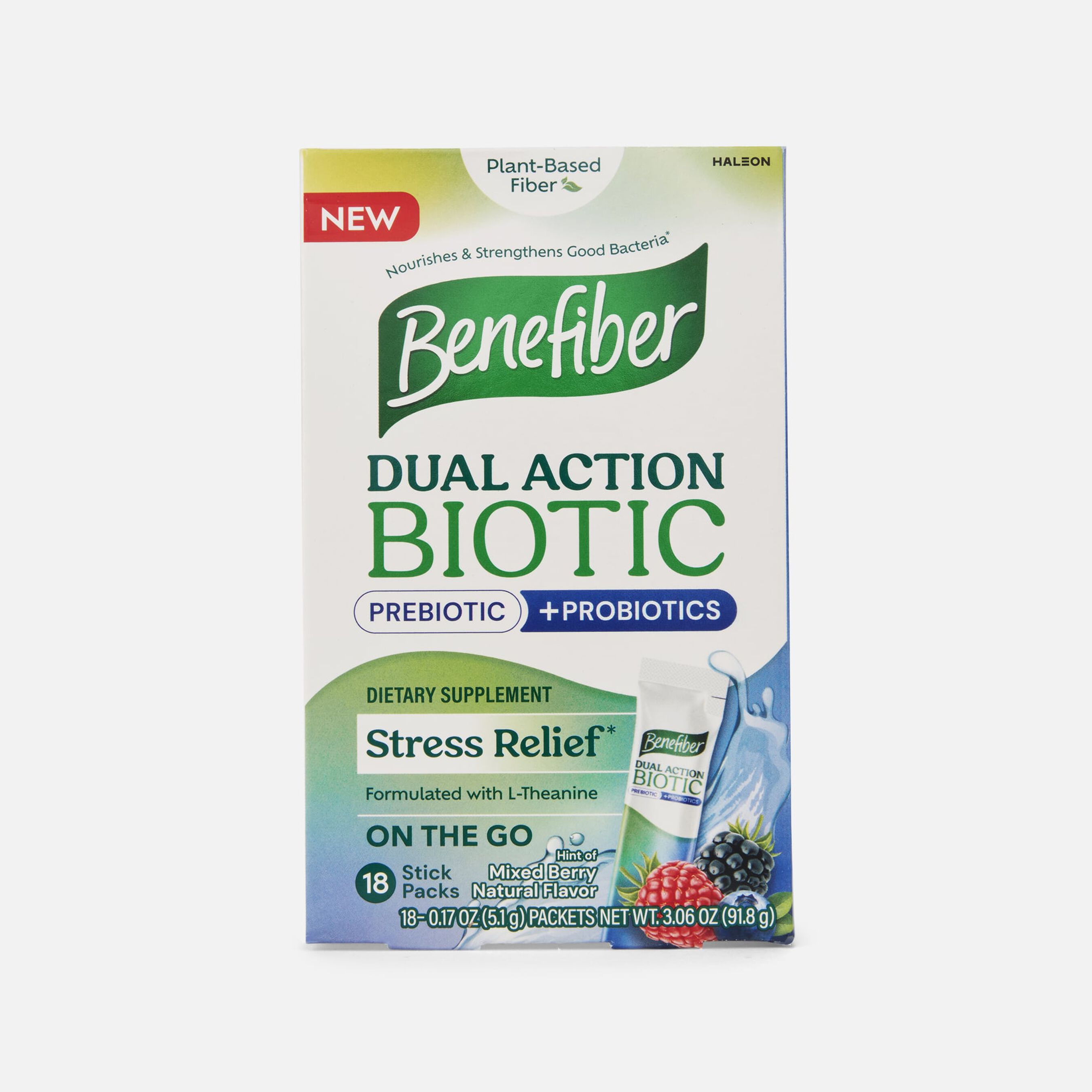 FSA Eligible Benefiber Dual Action Prebiotic + Probiotics Fiber ...
