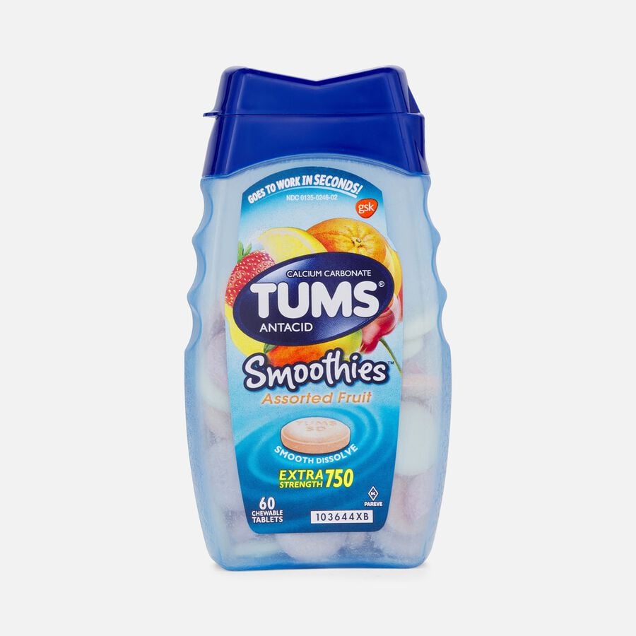 FSA Eligible TUMS Smoothies Extra Strength Antacid Chewable Tablets ...