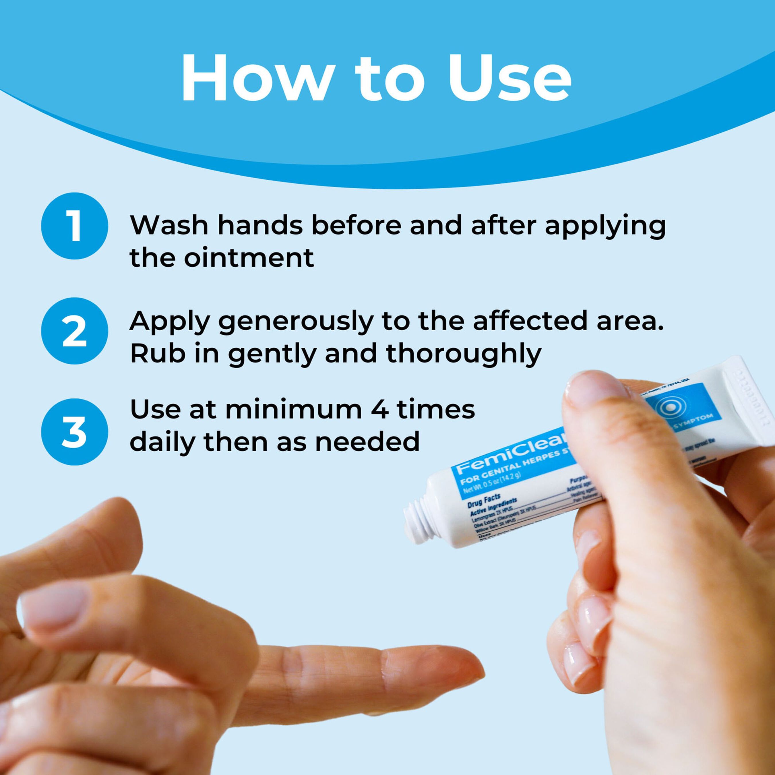 FSA Eligible FemiClear Genital Herpes Ointment, Multi-Symptom, .5 oz. | FSA Store