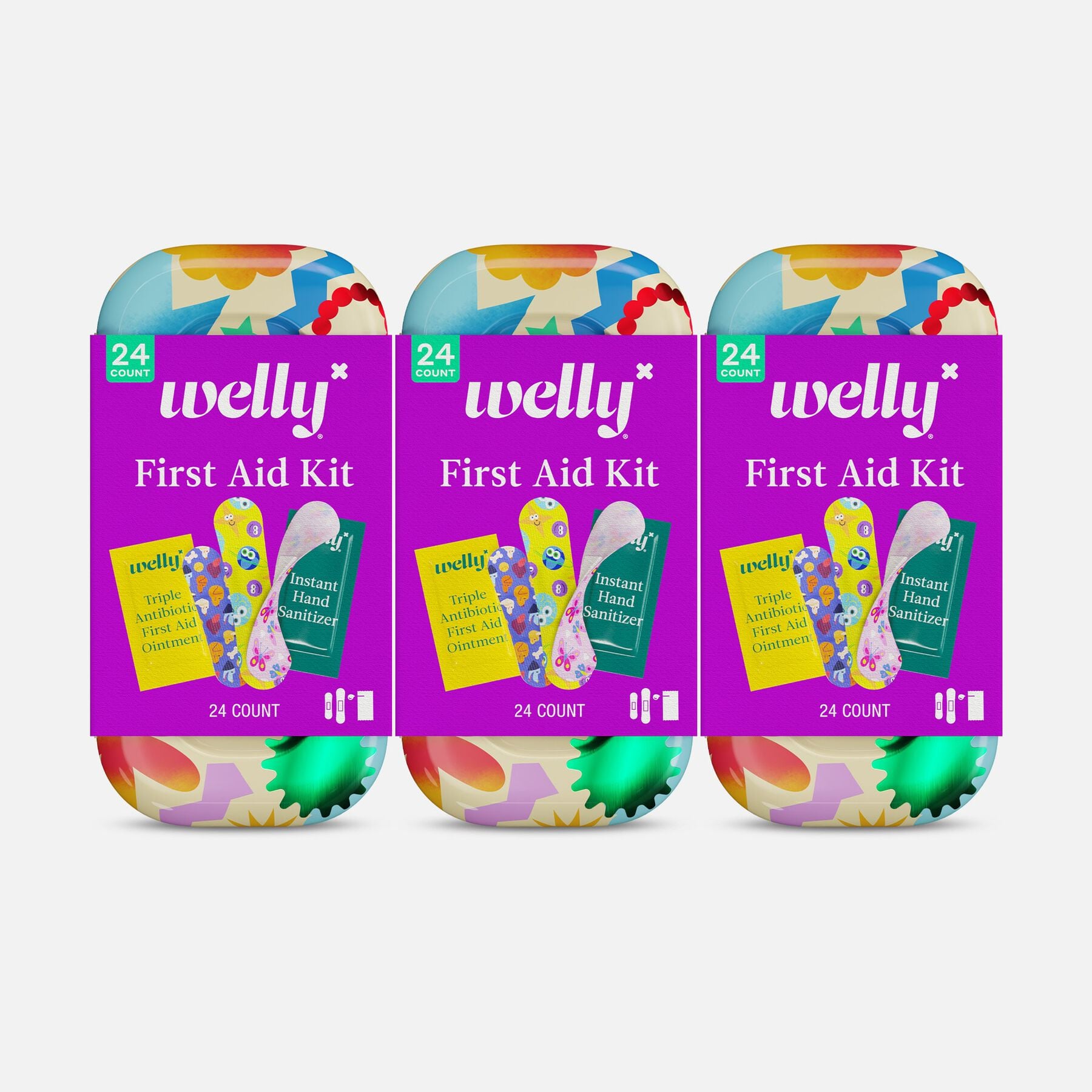 FSA Eligible Welly Quick Fix Kit First Aid Travel Kit - 24 ct. (3-Pack ...