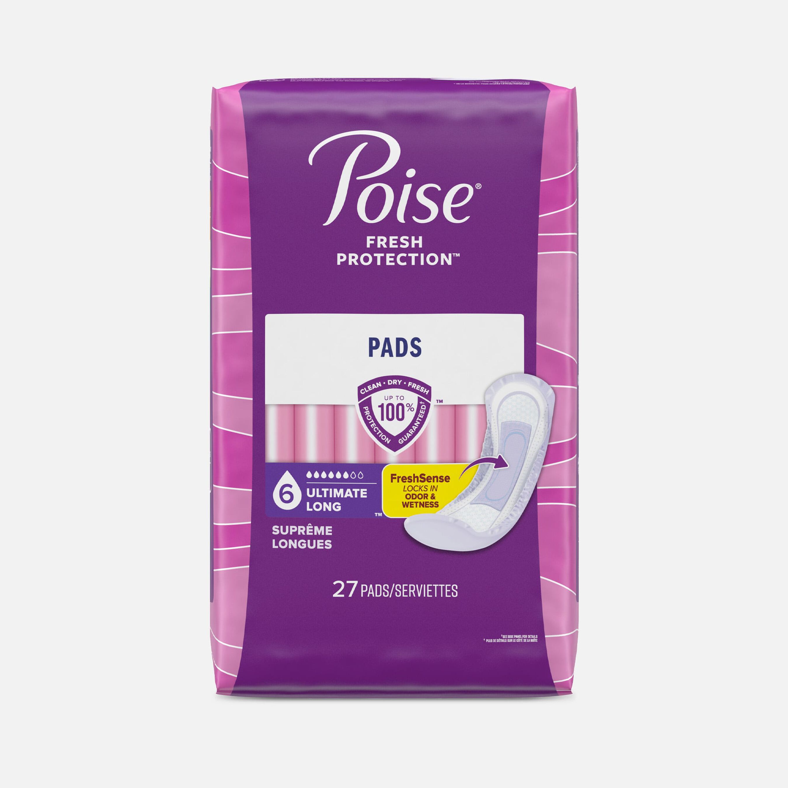 FSA Eligible Poise Incontinence Pads, Ultimate Long, 27 ct. | FSA Store