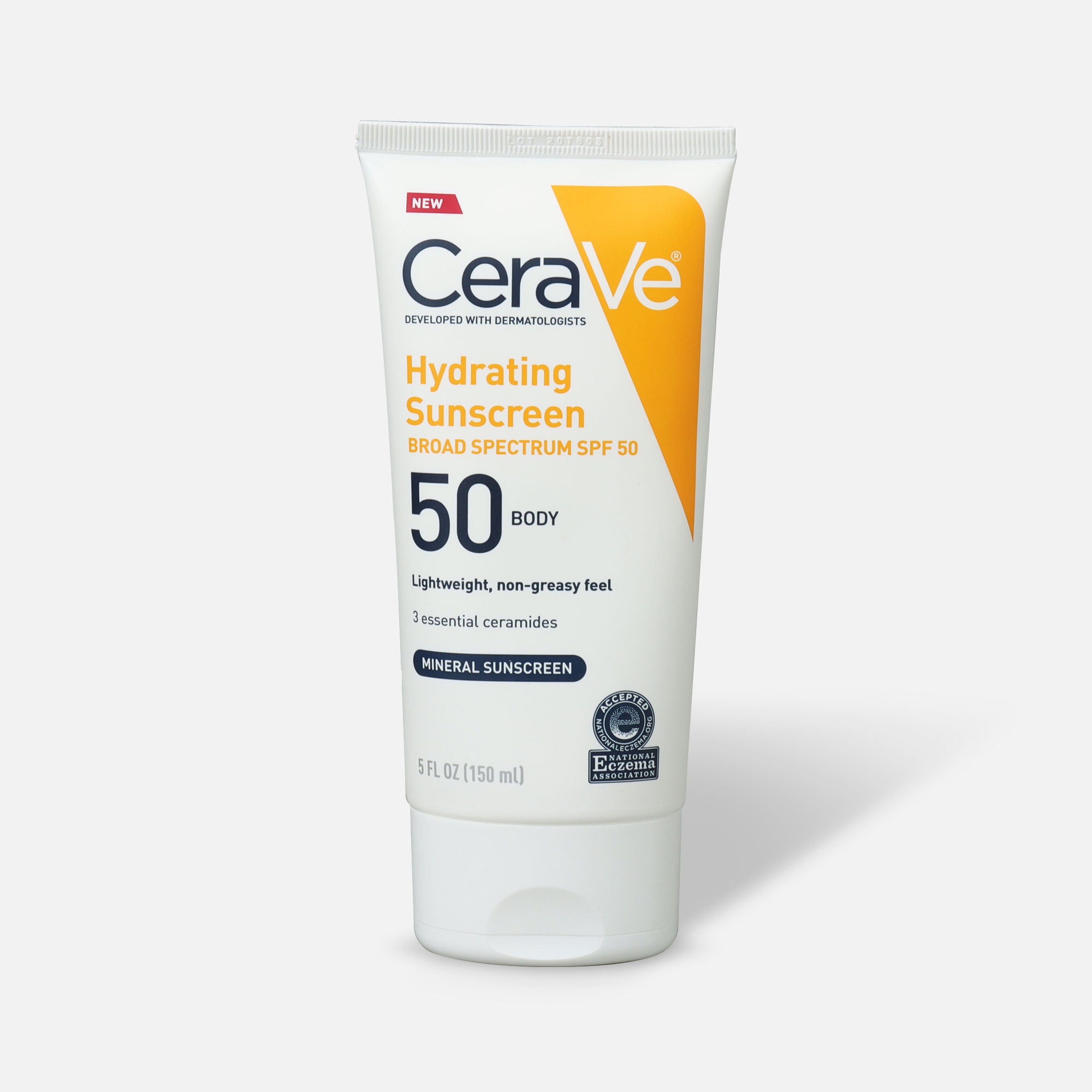 FSA Eligible Cerave Broad Spectrum Mineral Sunscreen, SPF 50, 5 fl oz ...