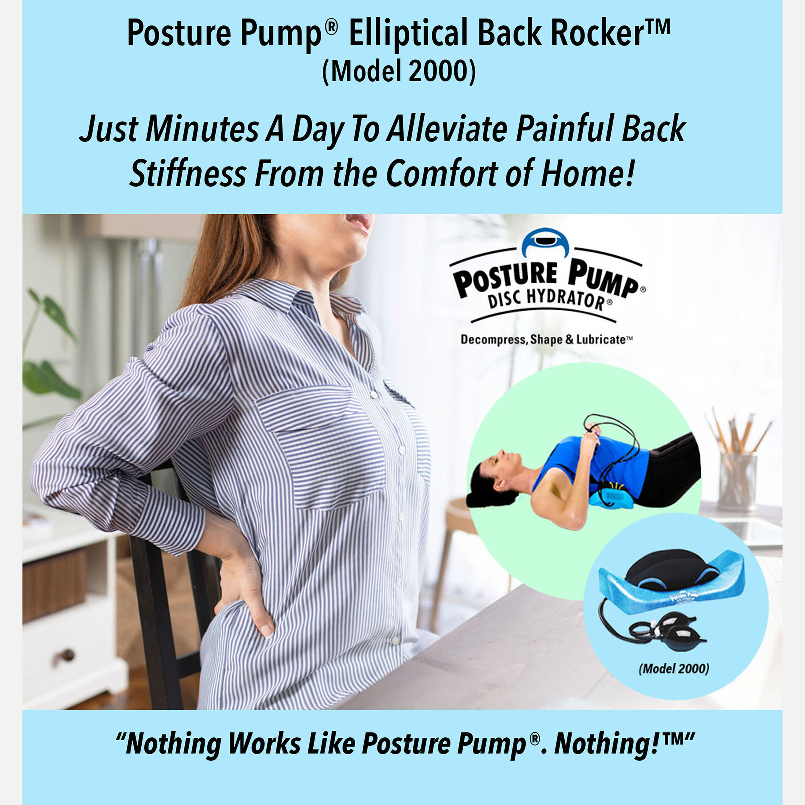 Posture Pump® Back Pump® Elliptical Back Rocker™, Model 2000