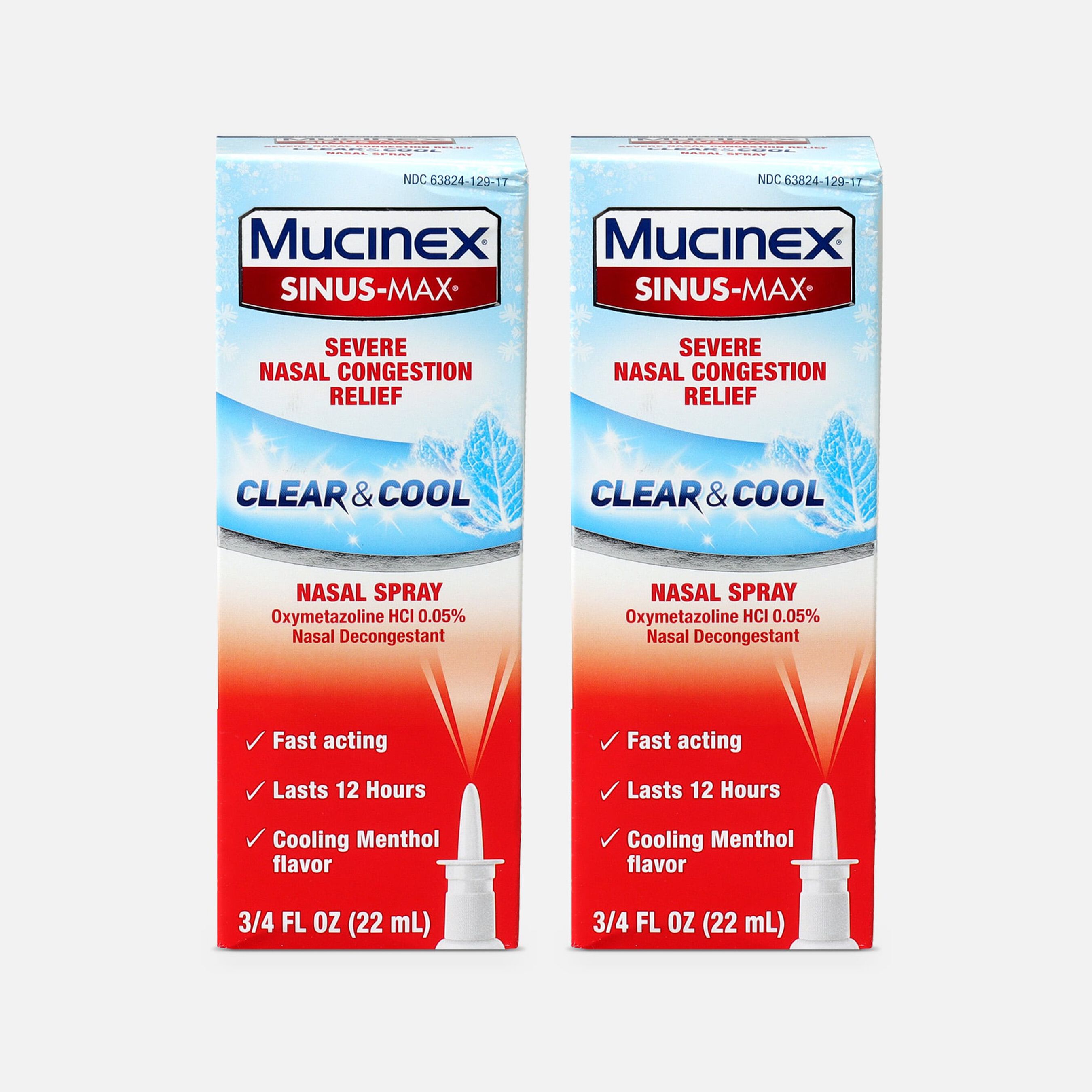 FSA Eligible Mucinex Sinus-Max Nasal Spray Clear and Cool, .75 oz. (2 ...
