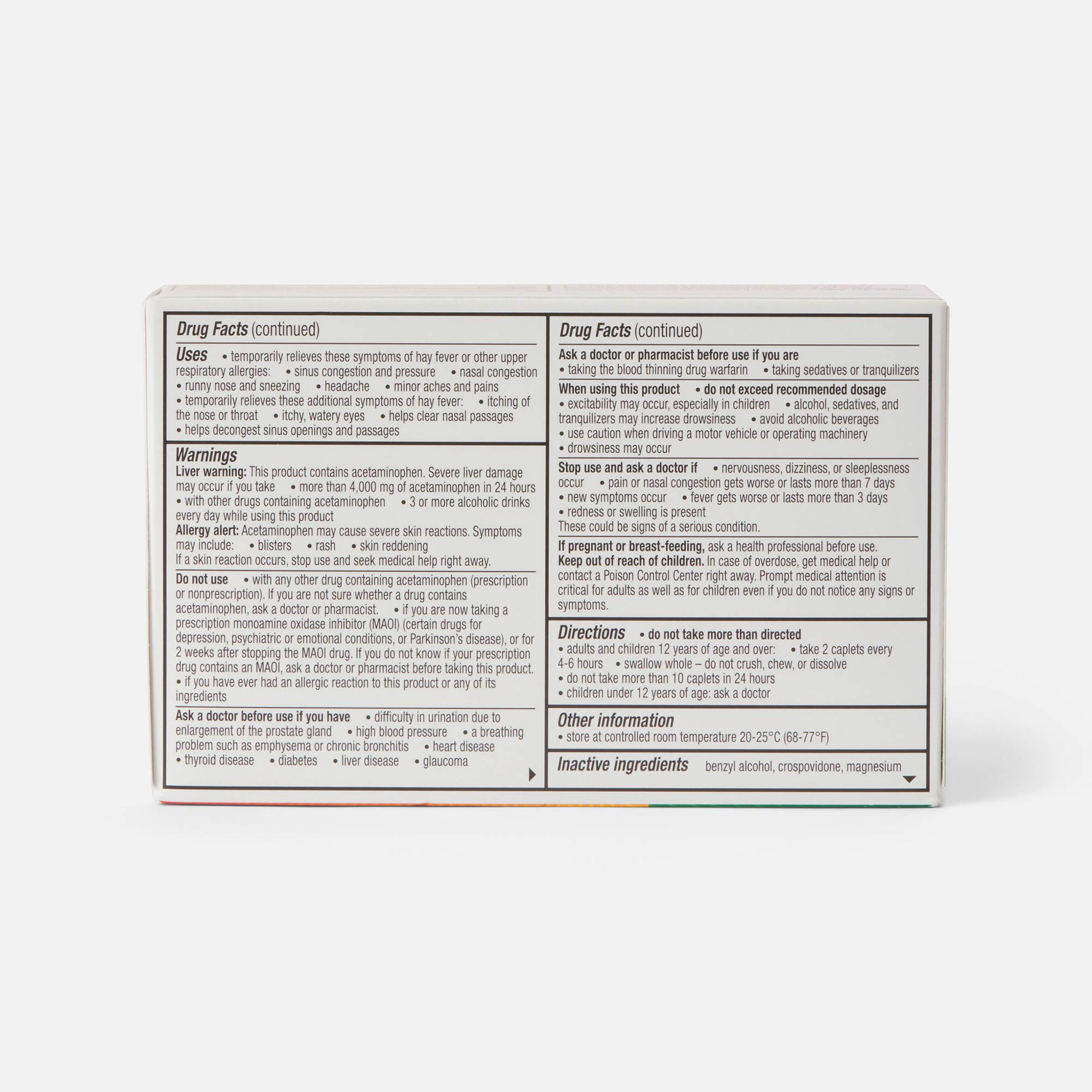 FSA Eligible Flonase Headache and Allergy Relief Caplets with ...