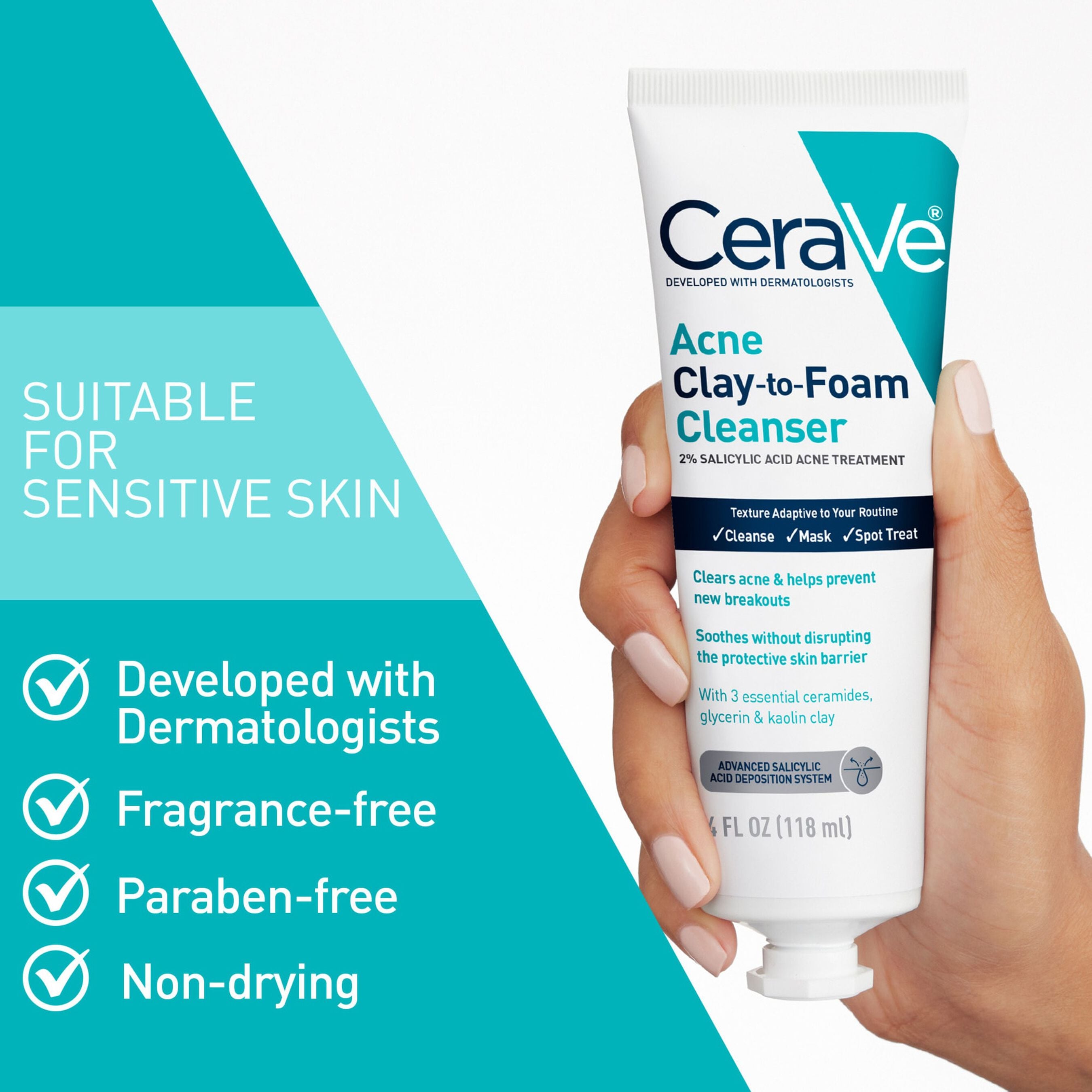 FSA Eligible CeraVe® Acne Clay to Foam Cleanser | FSA Store