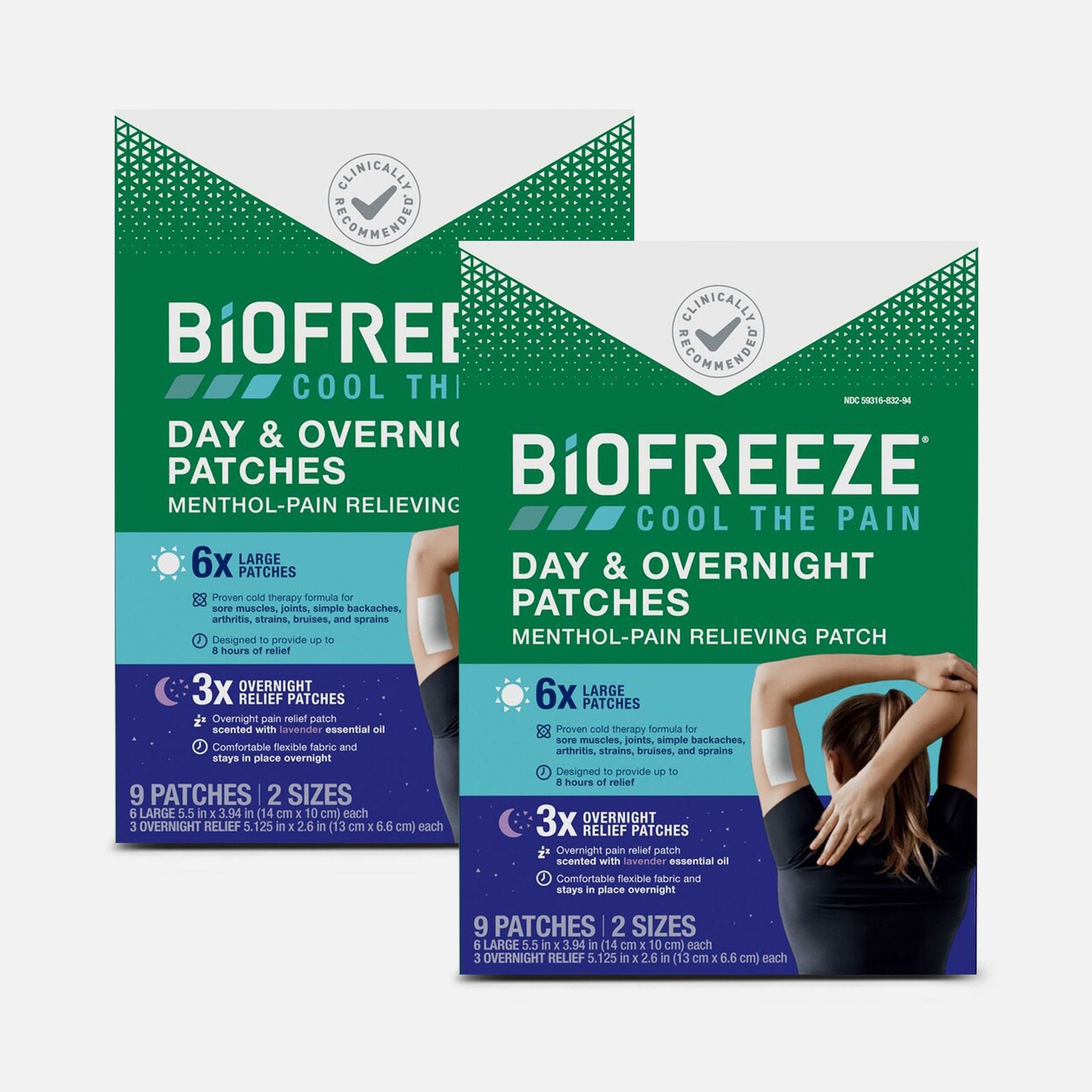 FSA Eligible Biofreeze Day & Overnight Pain Relief Patches, 9 ct. (2 ...