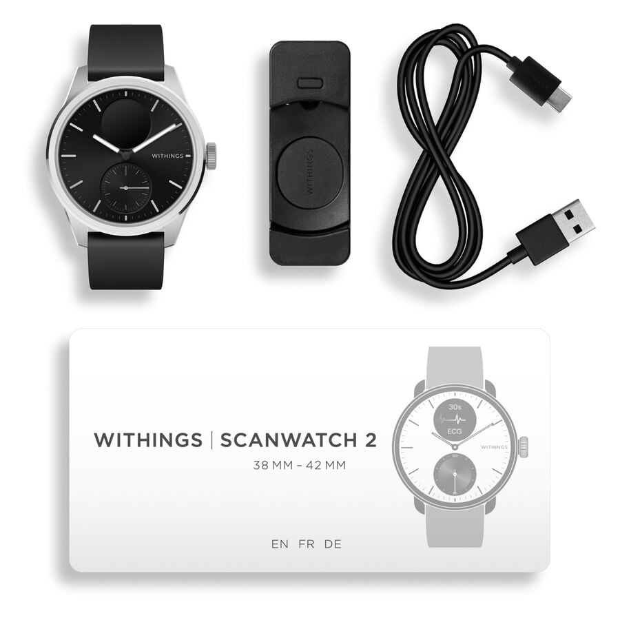FSA Eligible Withings ScanWatch 2 Smart Wearable Health Tracker, 42mm ...