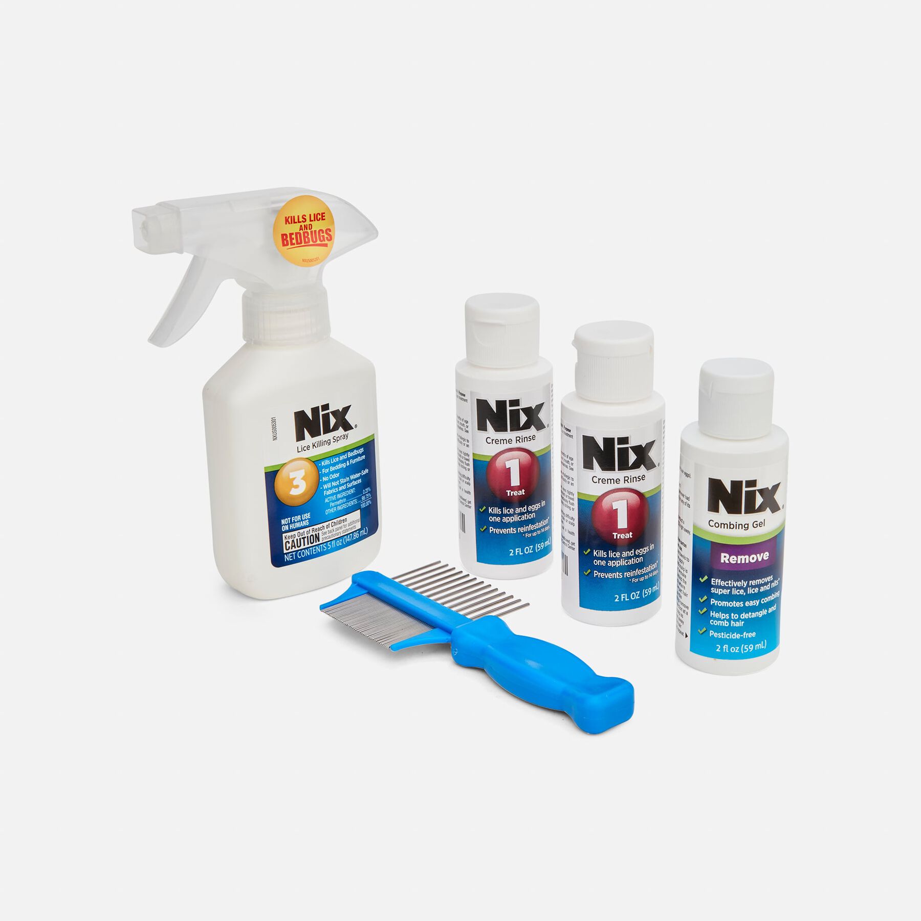 FSA Eligible Nix Complete Lice Treatment Kit with Lice Killing Spray ...