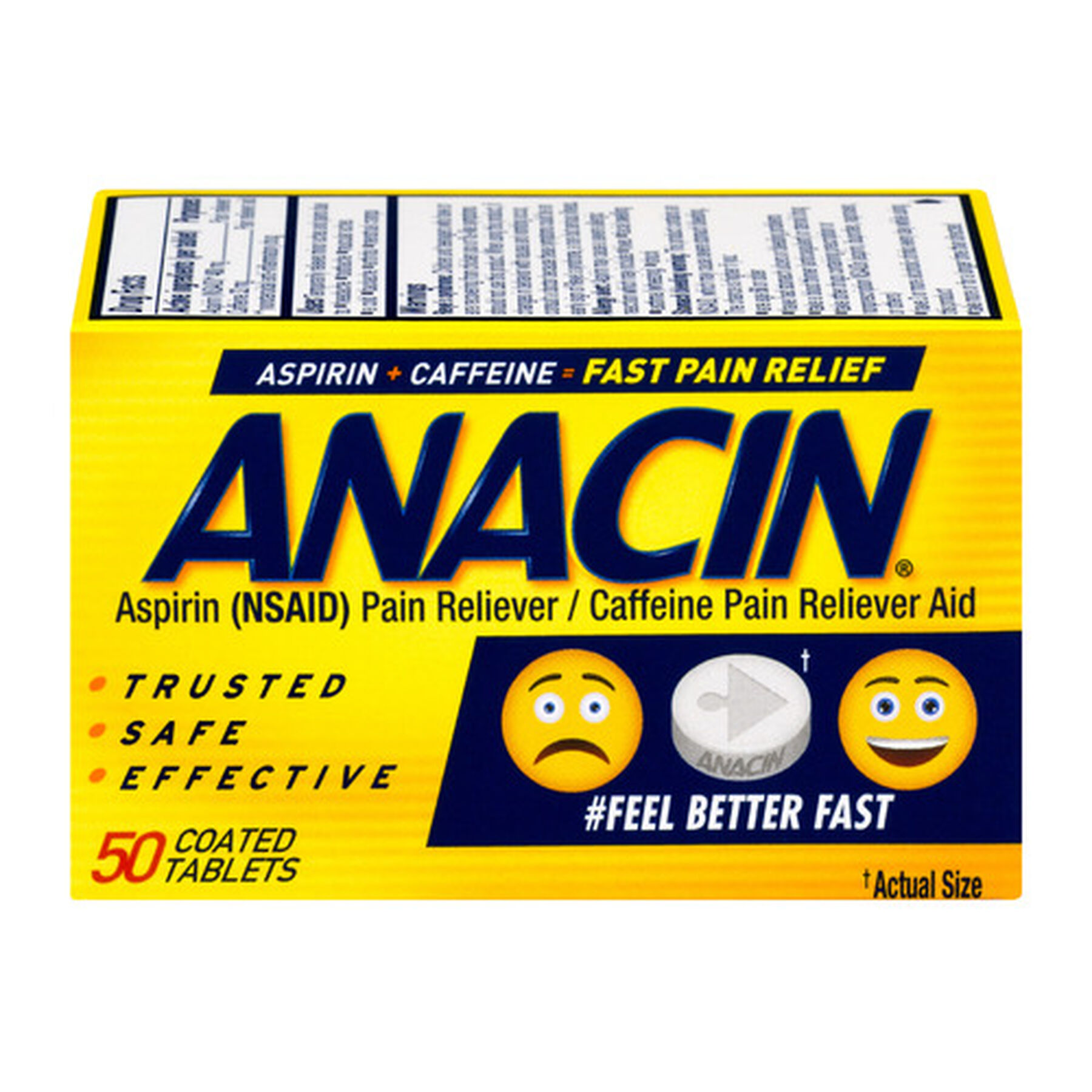 Anacin, Regular Strength, 50 count