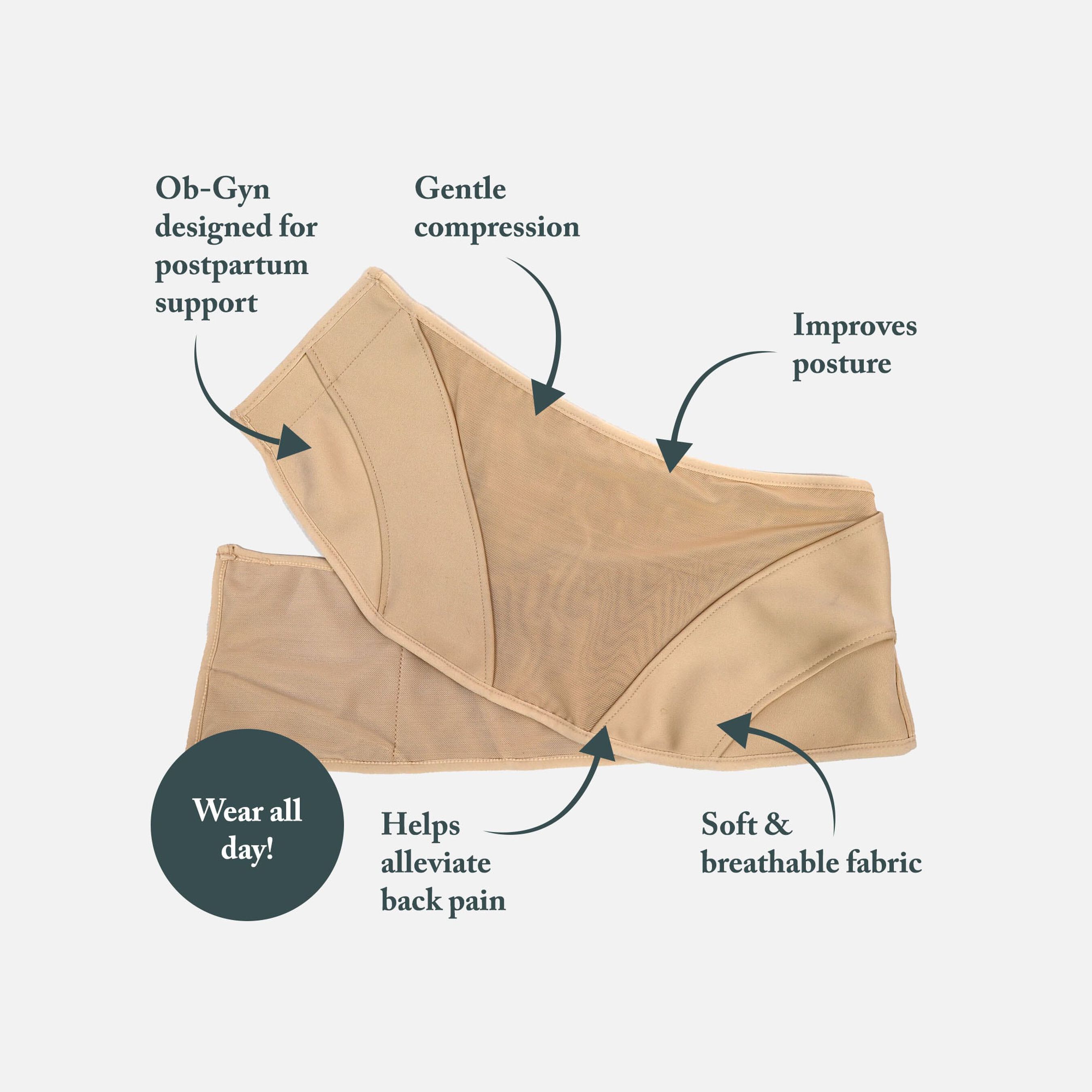 FSA Eligible Mommy Matters Postpartum Belly Wrap in Beige | FSA Store